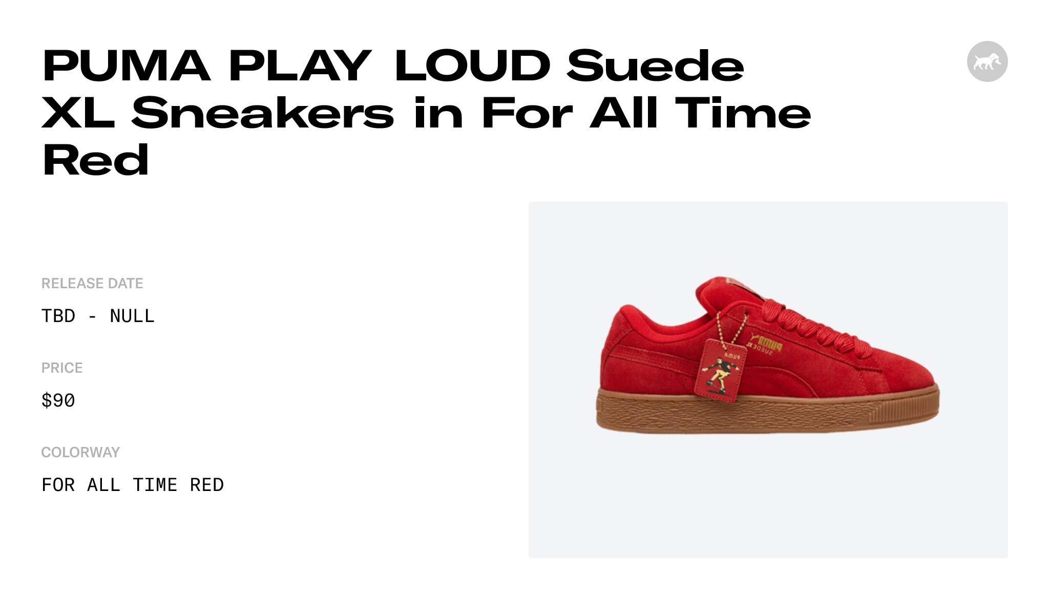 PUMA PLAY LOUD Suede XL Sneakers in For All Time Red - 401709-01 Release Info