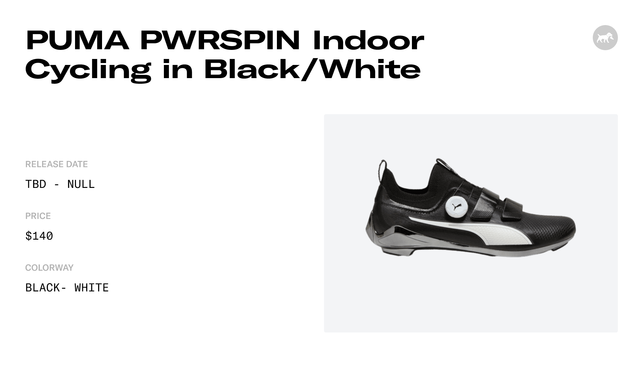 PUMA PWRSPIN Indoor Cycling in Black/White - 378096-04 Release Info