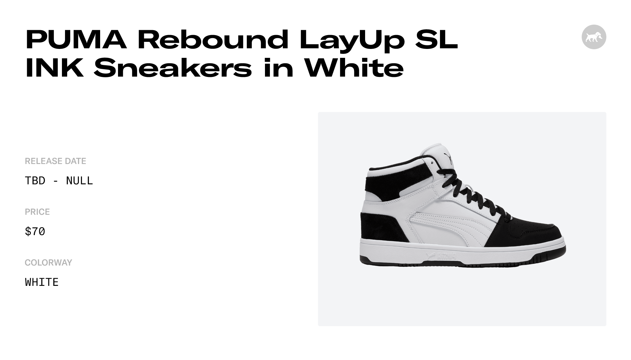 PUMA Rebound LayUp SL INK Sneakers in White - 401216-01 Release Info