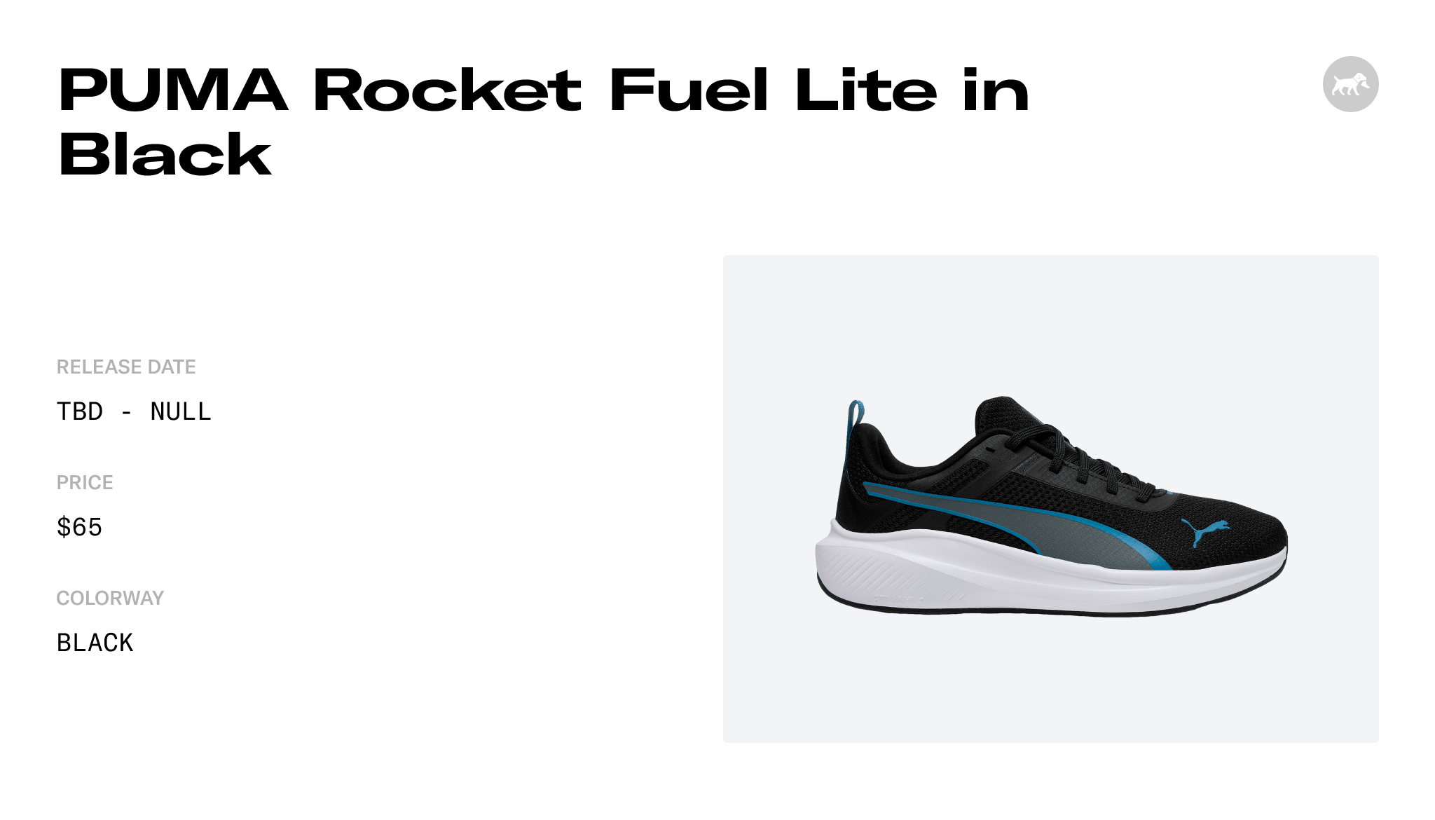 PUMA Rocket Fuel Lite in Black - 310677-04 Release Info