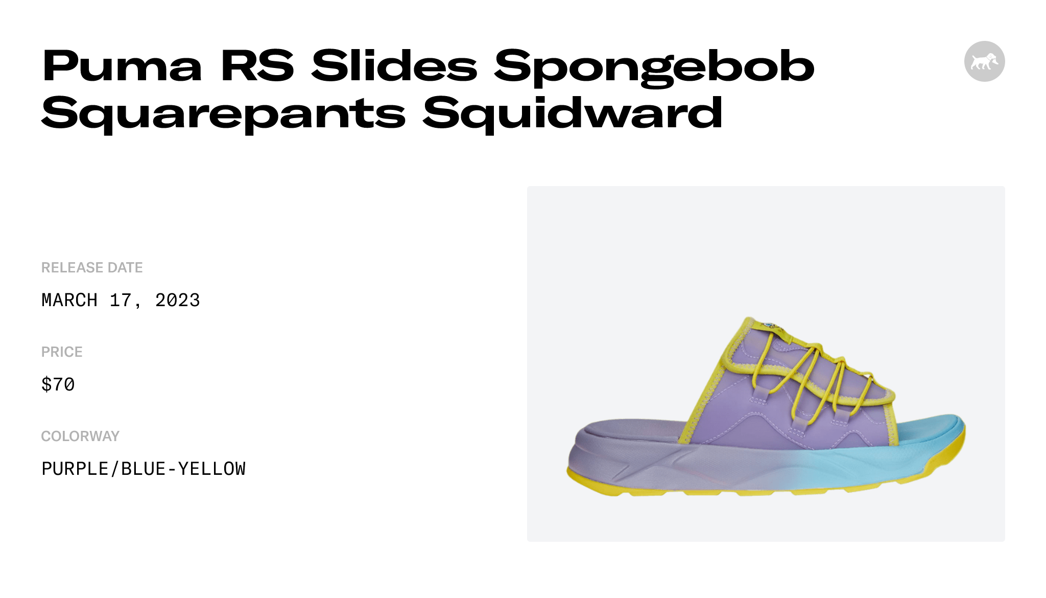 Puma RS Slides Spongebob Squarepants Squidward - 391010-01