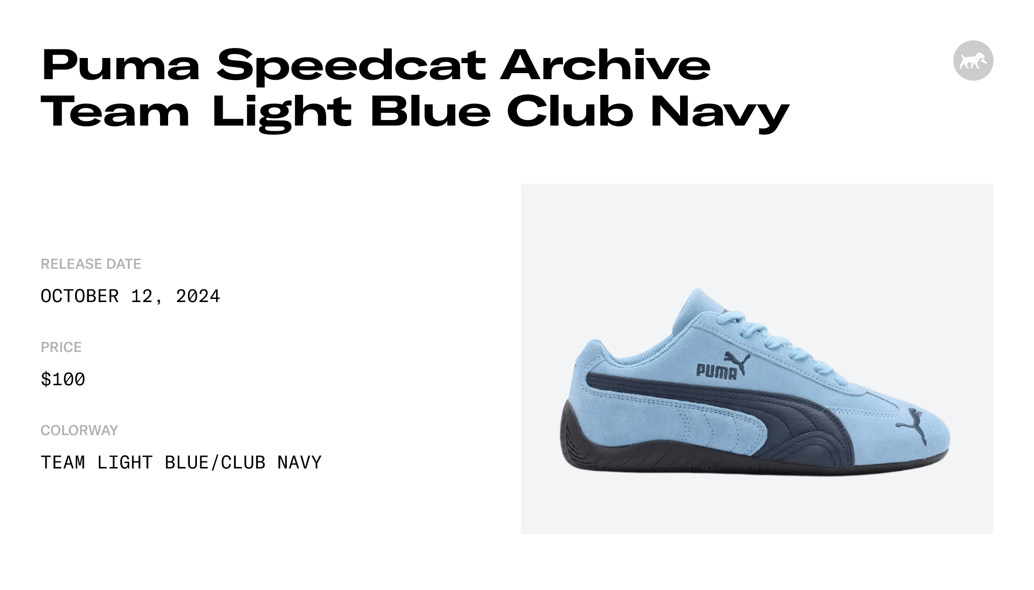 Puma Speedcat Archive Team Light Blue Club Navy - 398847-01
