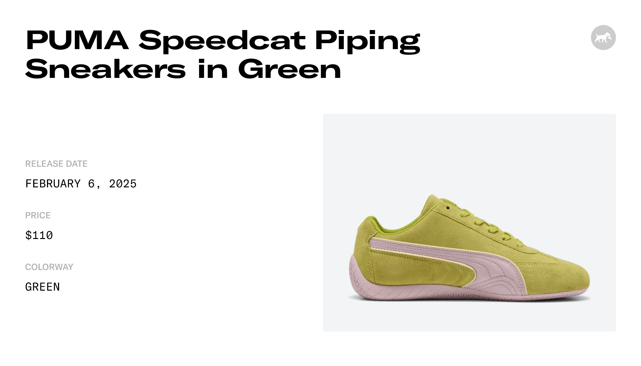 PUMA Speedcat Piping Sneakers in Green - 401657-01