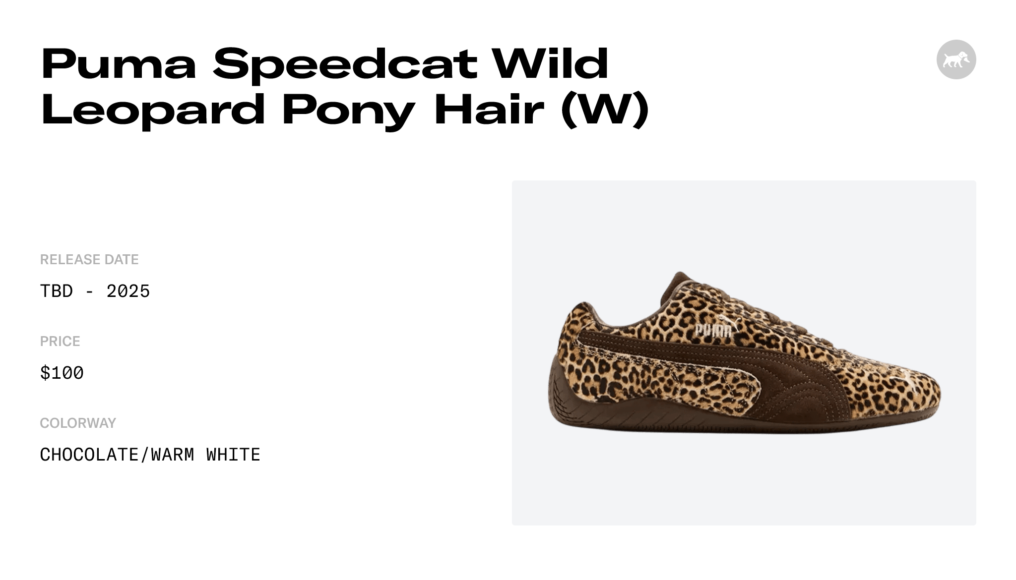 Puma Speedcat Wild Leopard Pony Hair (W) - 406690-01 Release Info