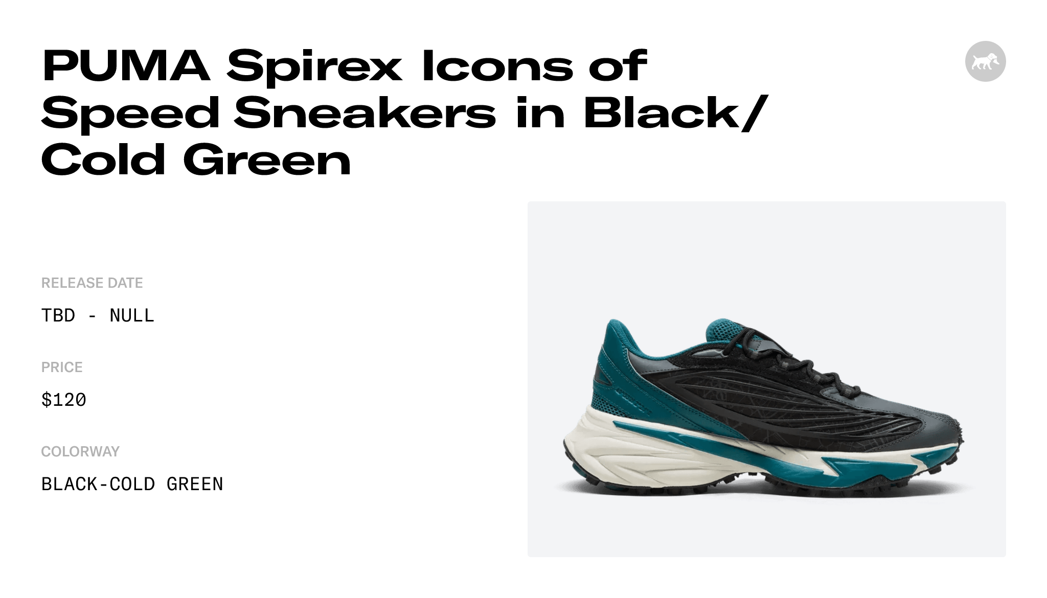 PUMA Spirex Icons of Speed Sneakers in Black/Cold Green - 399478-01 ...