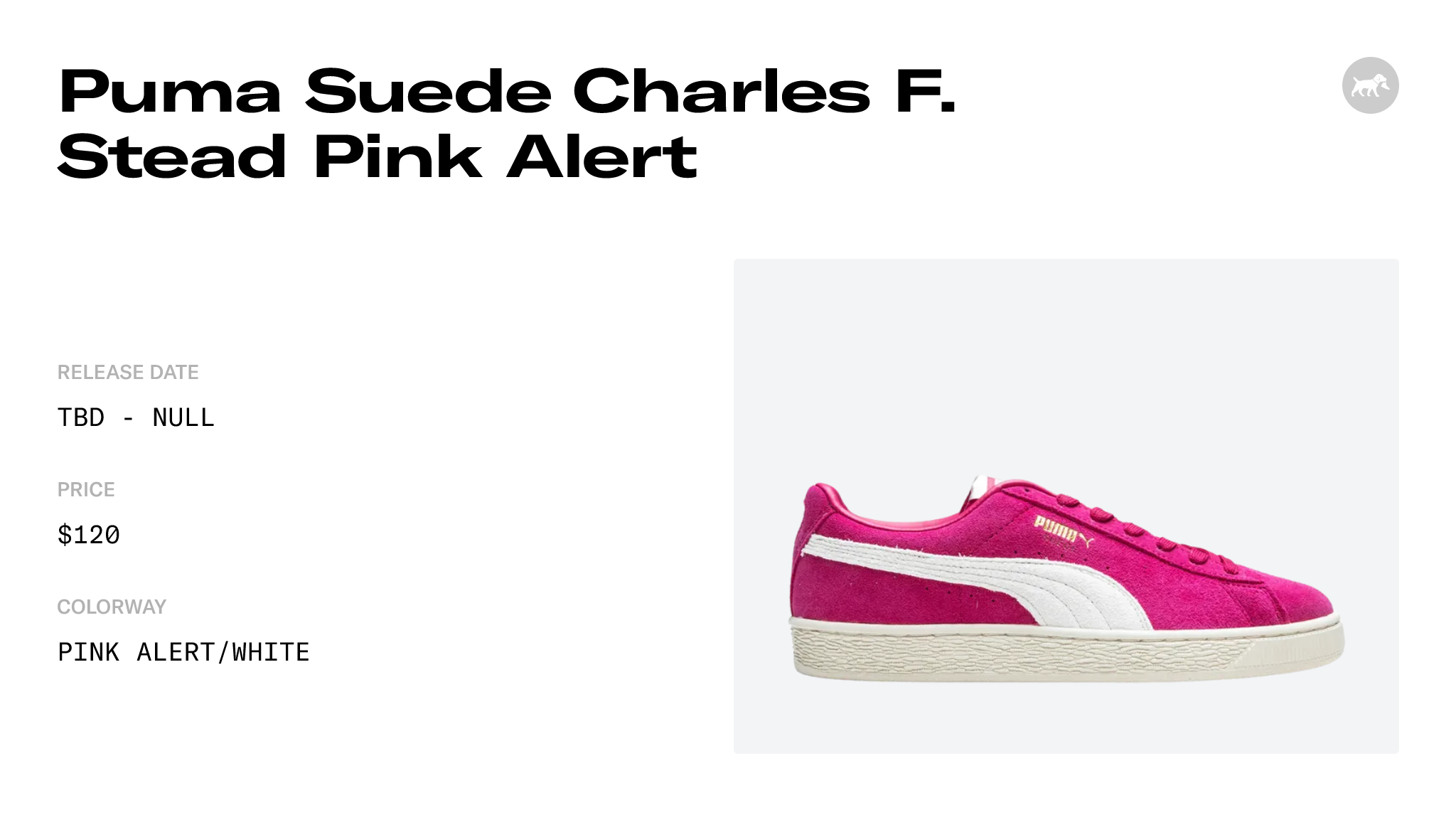 Puma Suede Charles F. Stead Pink Alert - 403701-03 Release Info