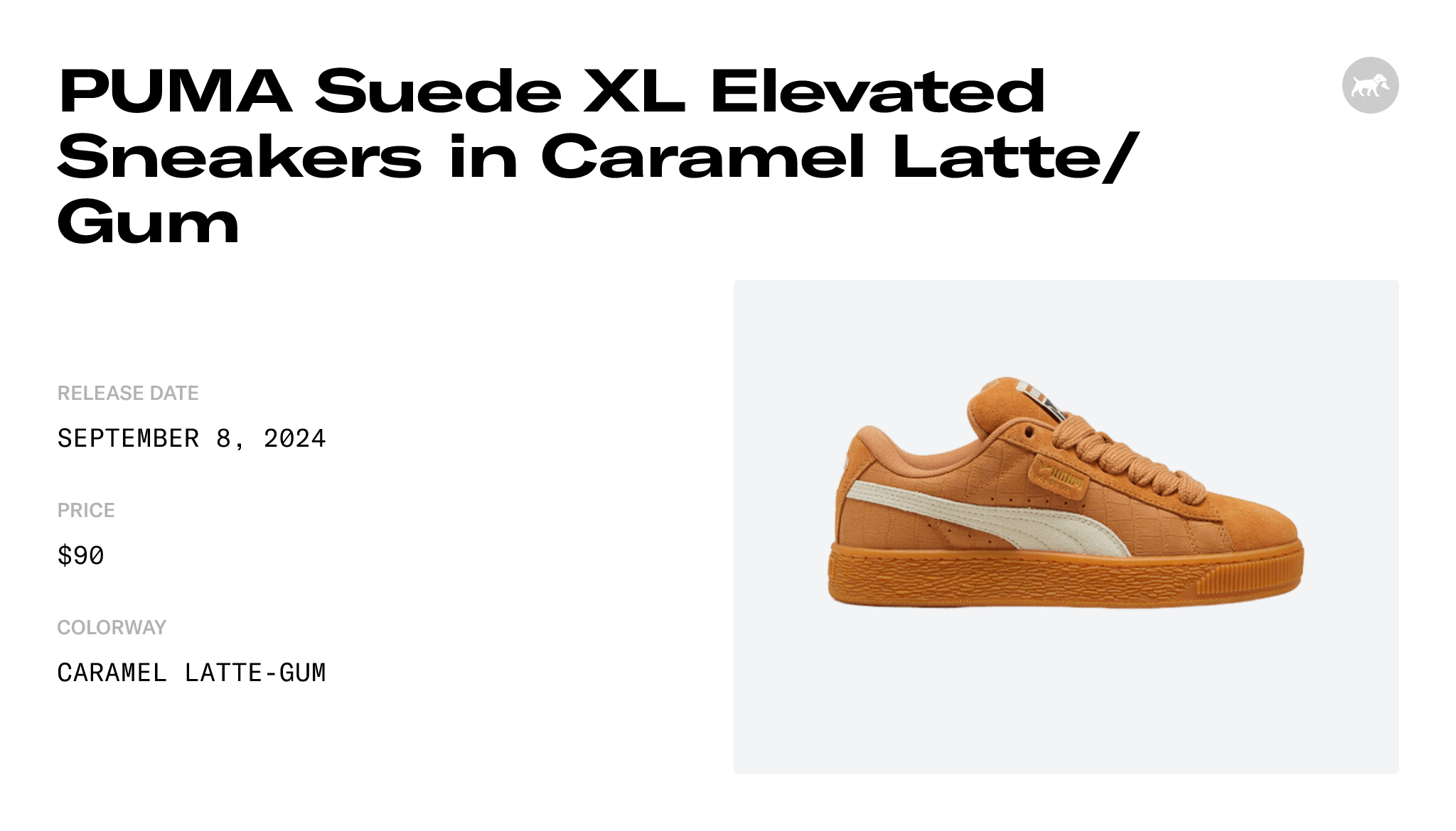 PUMA Suede XL Elevated Sneakers in Caramel Latte/Gum - 399672-02