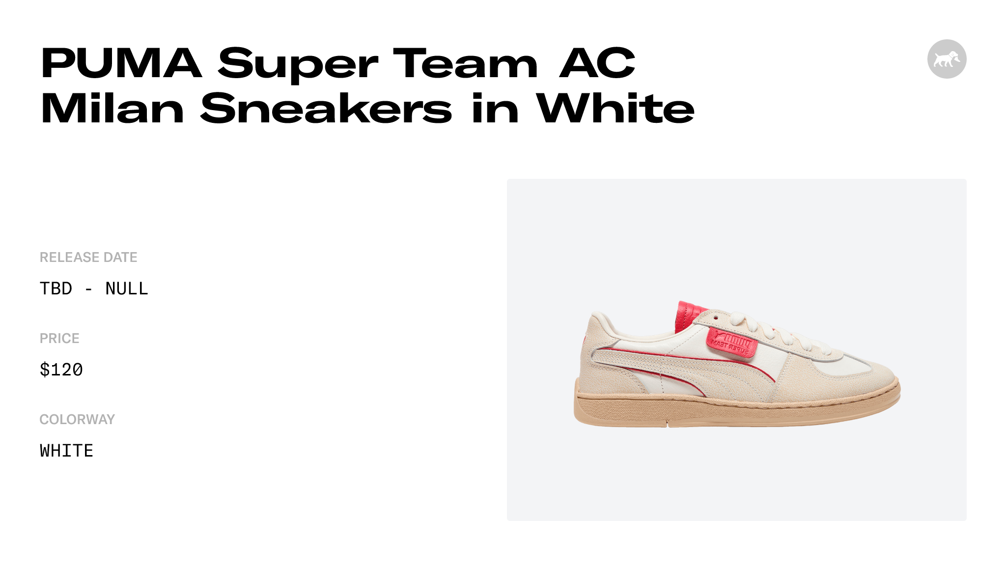 PUMA Super Team AC Milan Sneakers in White - 402613-01 Release Info