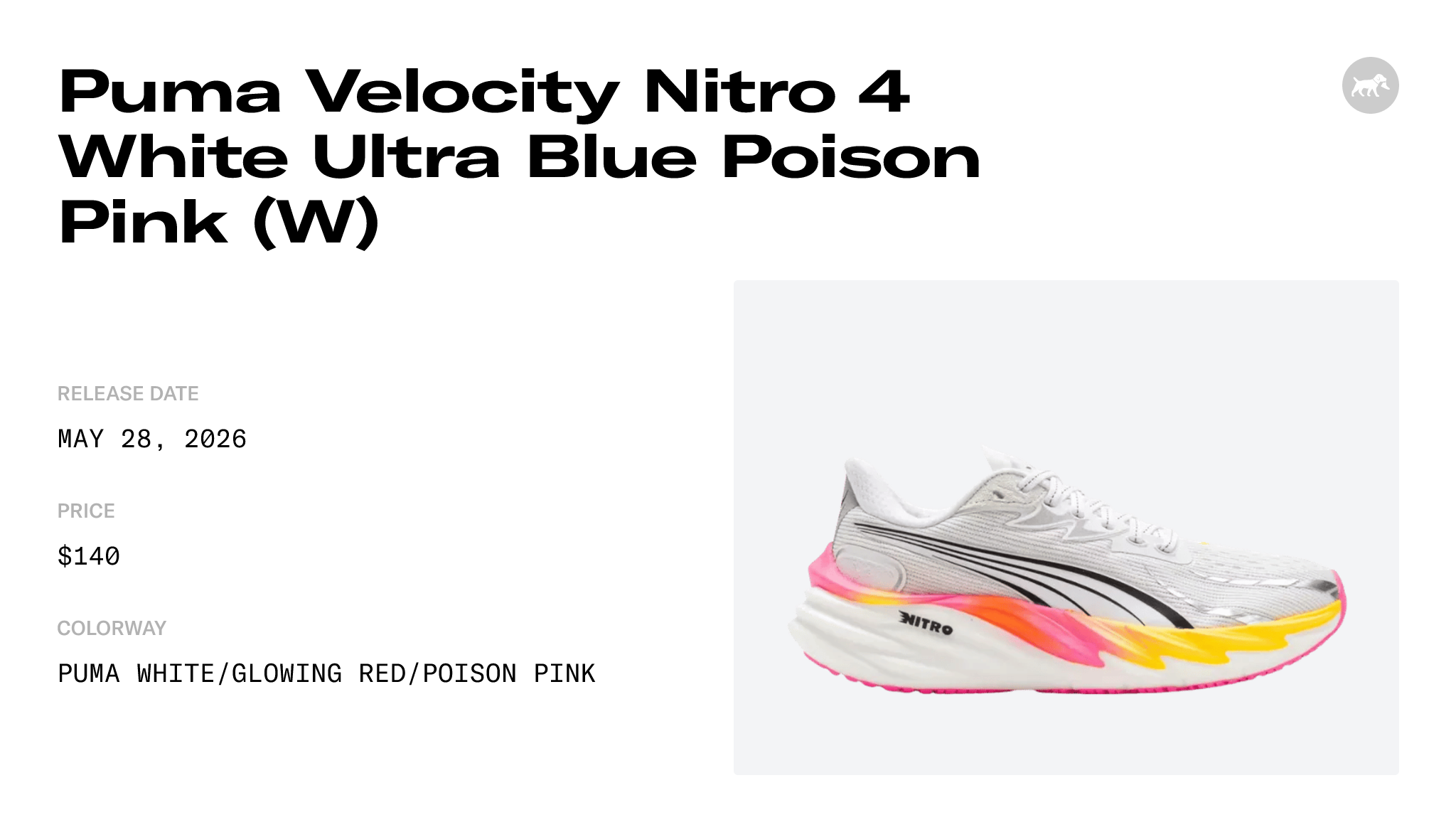 Puma Velocity Nitro 4 White Ultra Blue Poison Pink (W) - 311141-18