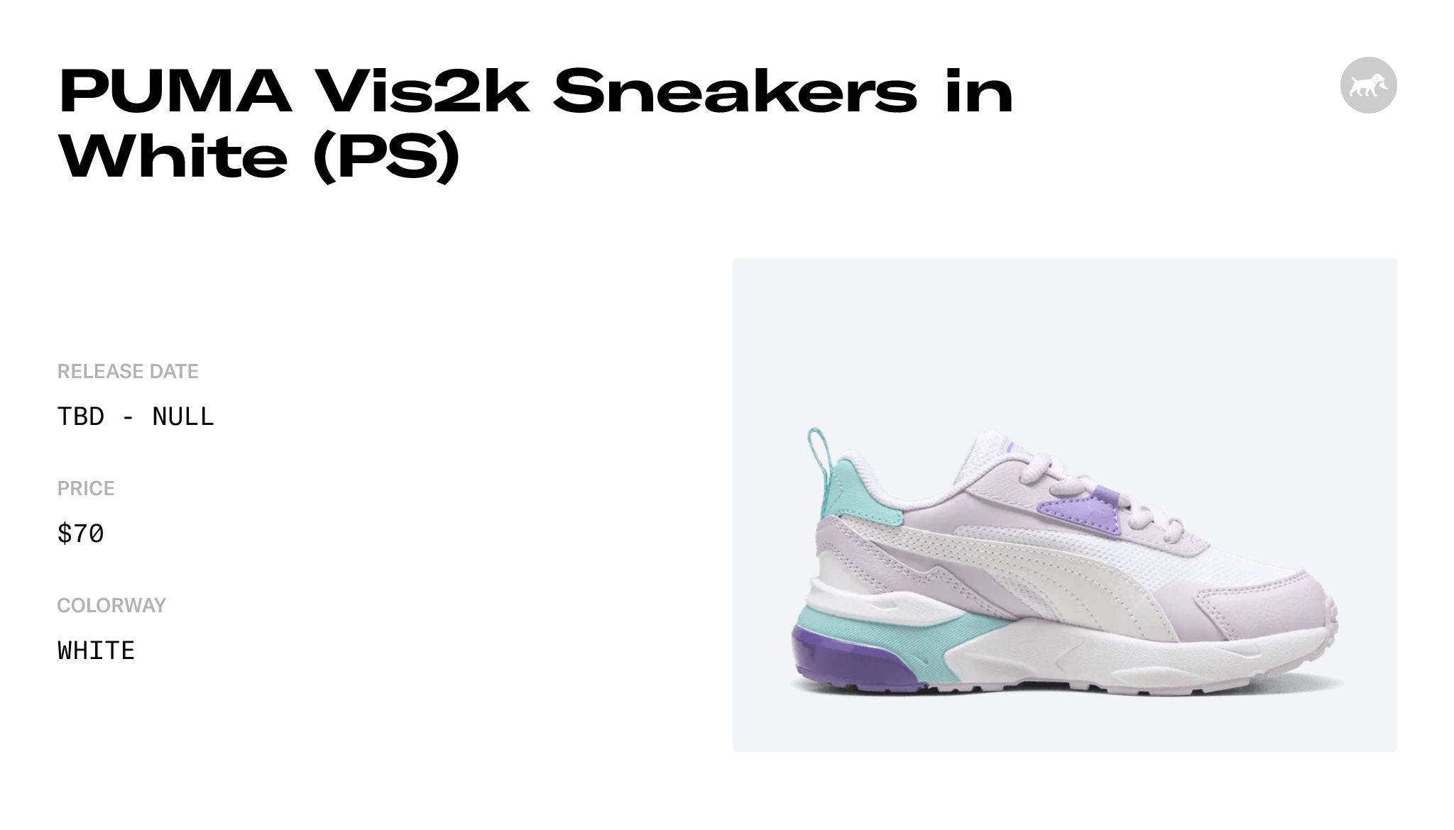 PUMA Vis2k Sneakers in White (PS) - 396564-14 Release Info