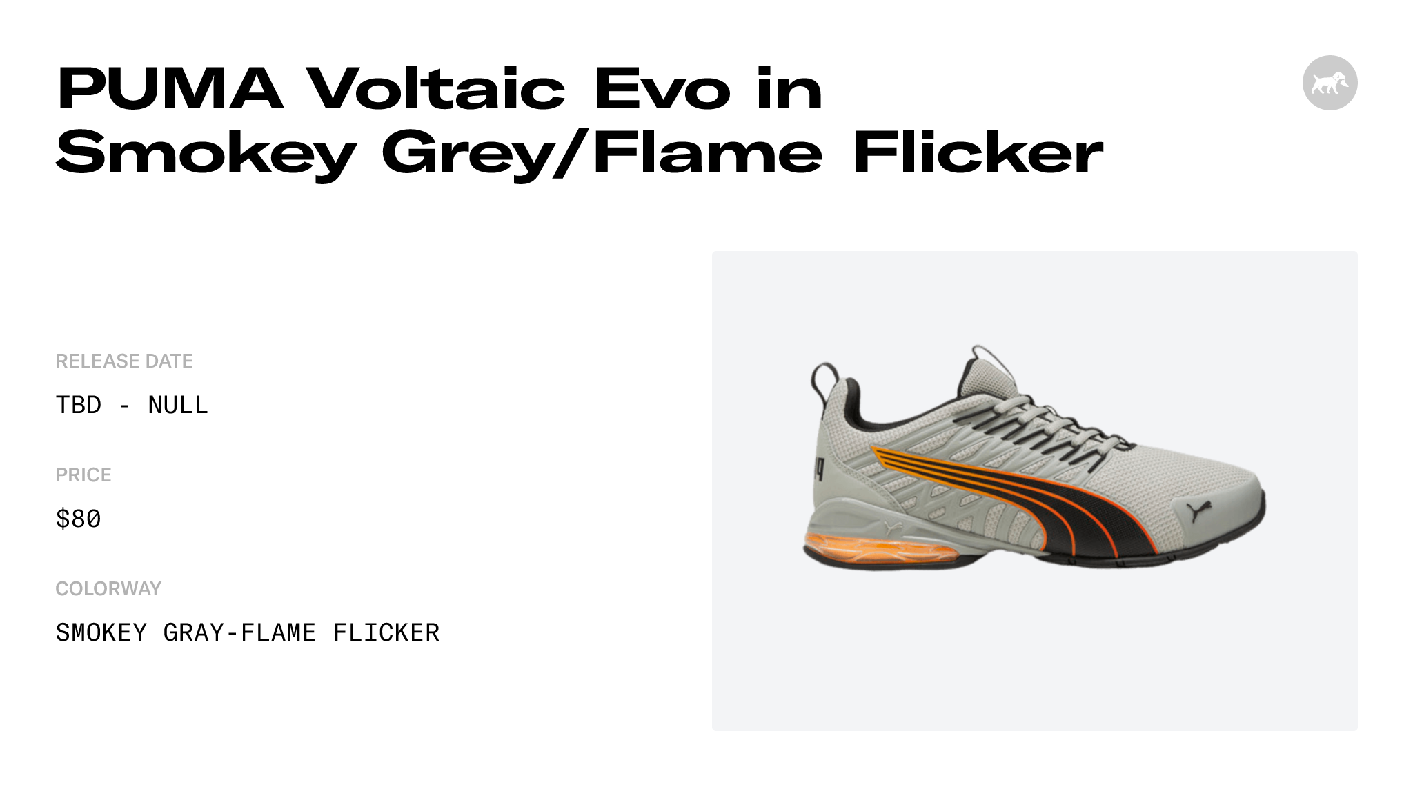 PUMA Voltaic Evo in Smokey Grey/Flame Flicker - 379601-09 Release Info