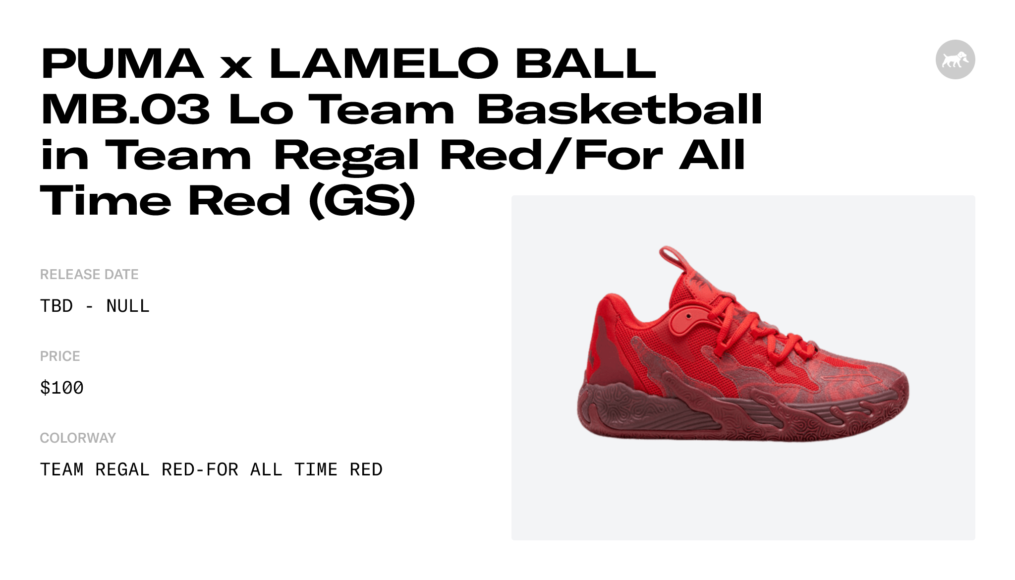 PUMA x LAMELO BALL MB.03 Lo Team Basketball in Team Regal Red/For All ...