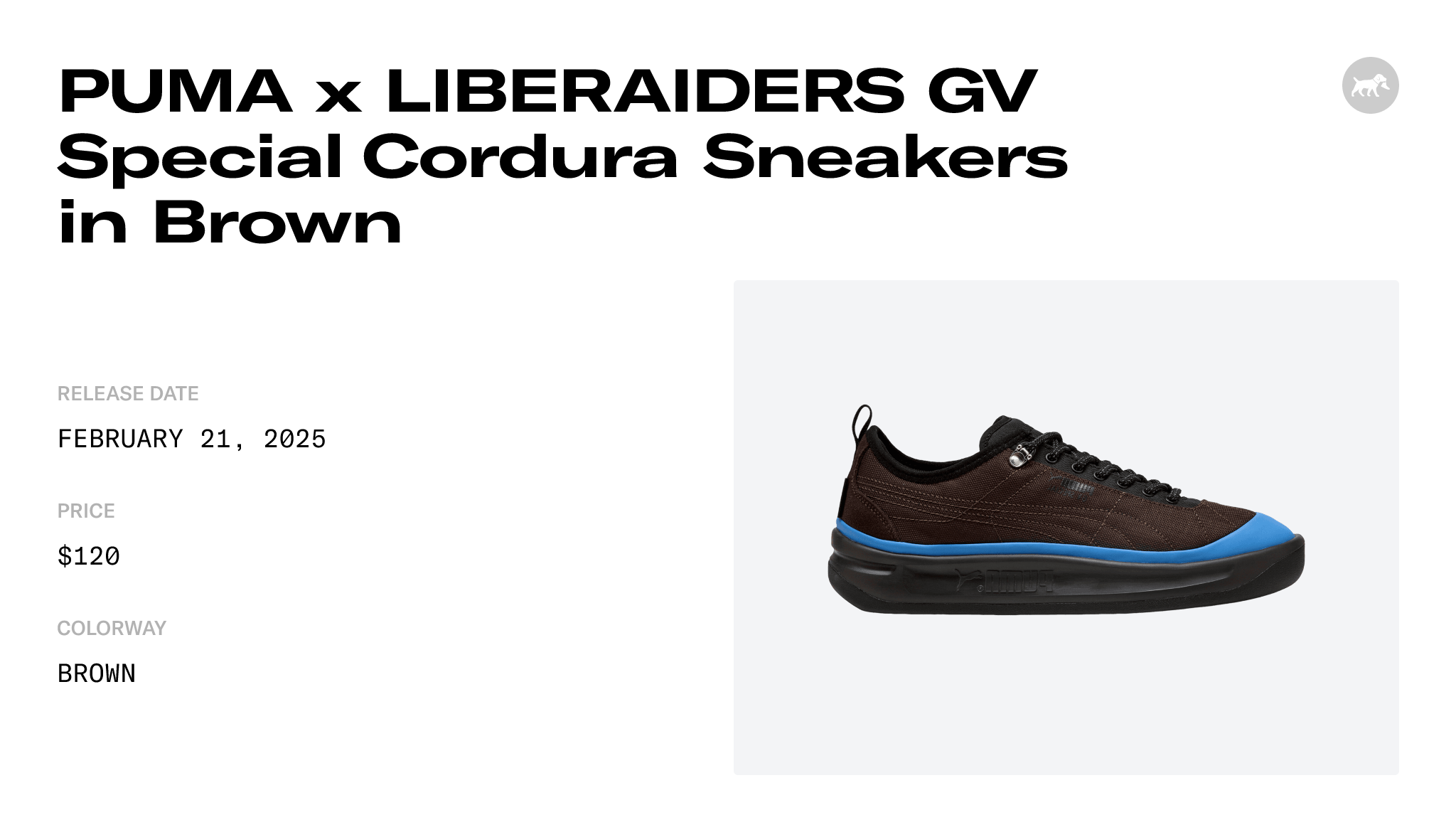 PUMA x LIBERAIDERS GV Special Cordura Sneakers in Brown - 401179-02
