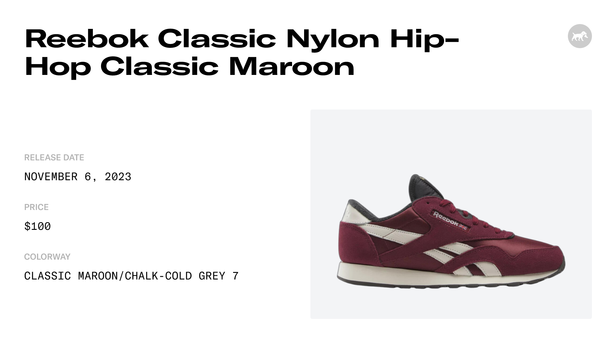 Reebok Classic Nylon Hip-Hop Classic Maroon - 100073831