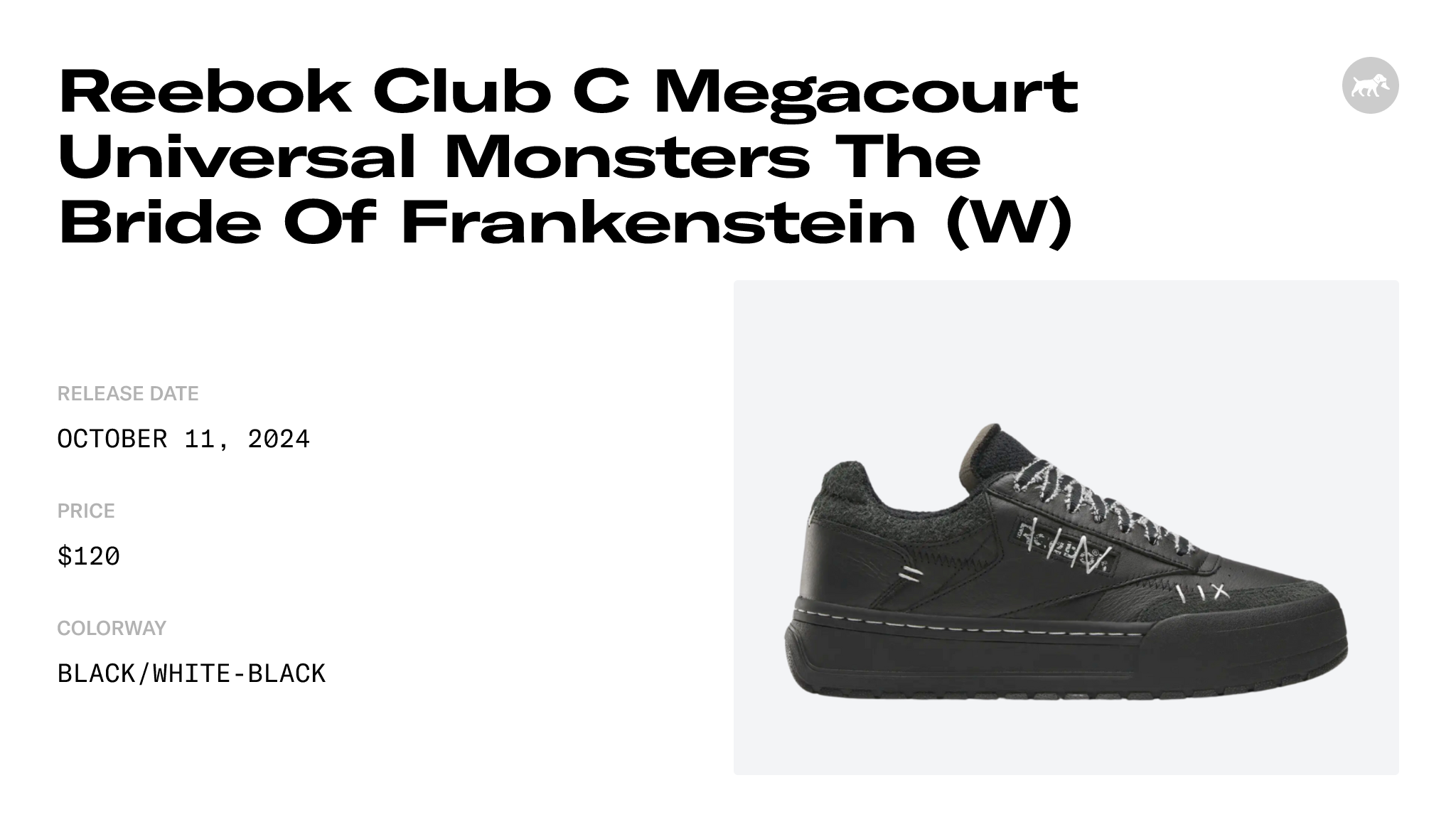 Reebok Club C Megacourt Universal Monsters The Bride Of Frankenstein (W ...
