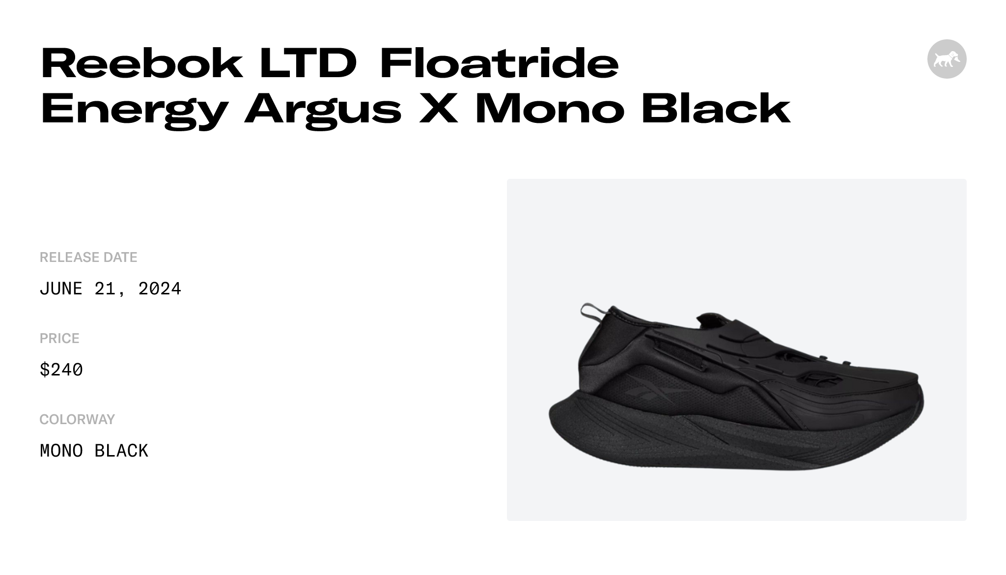 Reebok LTD Floatride Energy Argus X Mono Black - 100224499