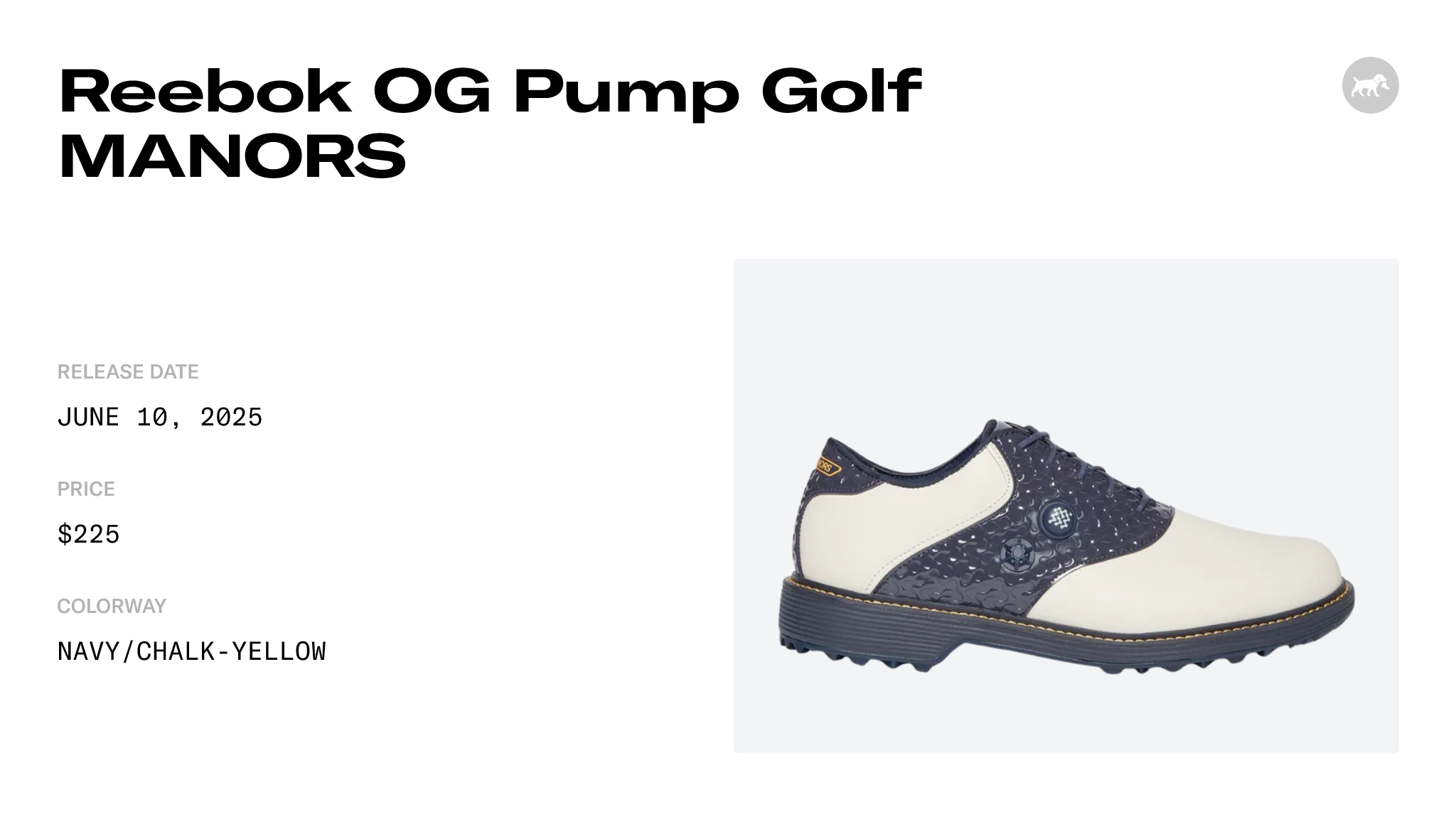 Reebok OG Pump Golf MANORS - 100239156 Release Info