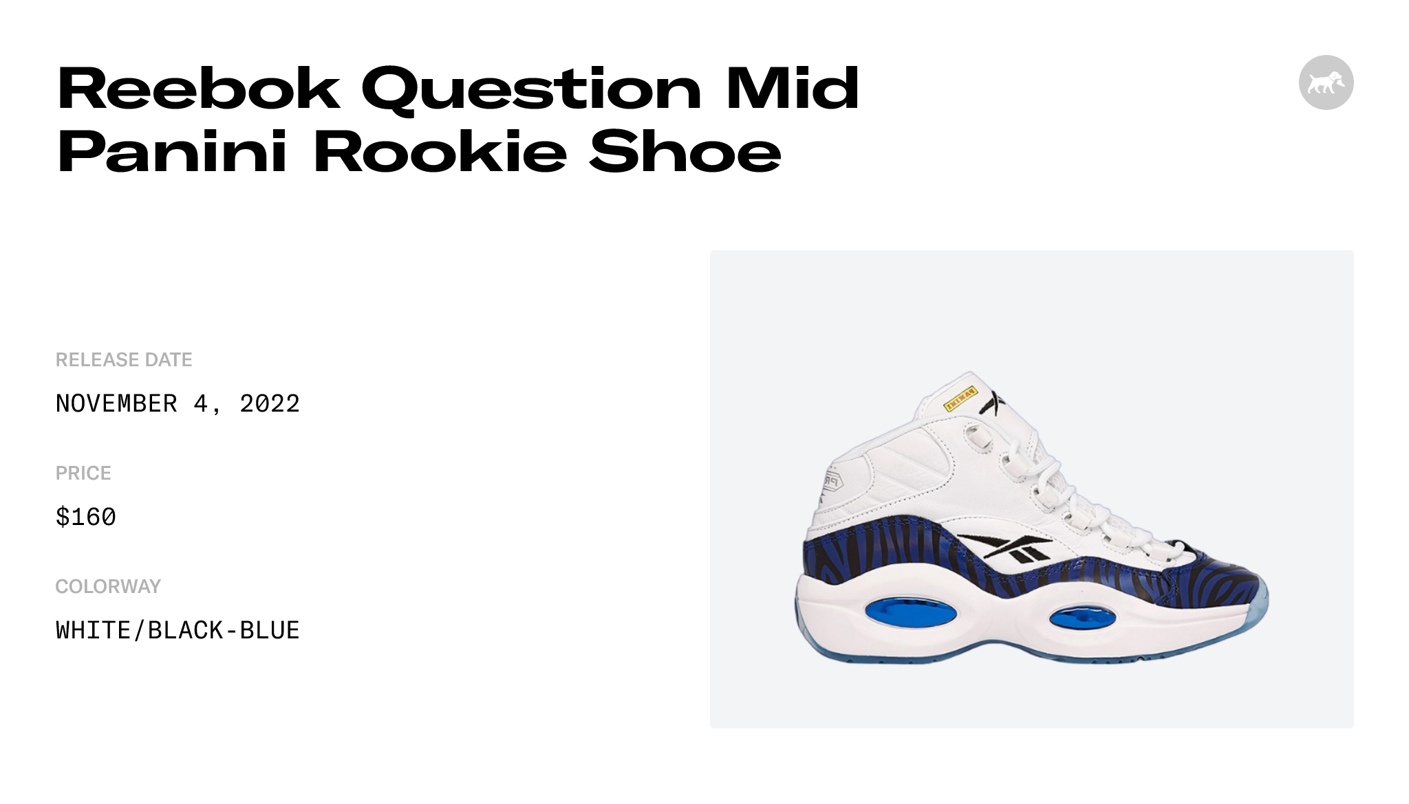 Reebok Question Mid Panini Rookie Shoe - HQ1097 Raffles & Where to Buy