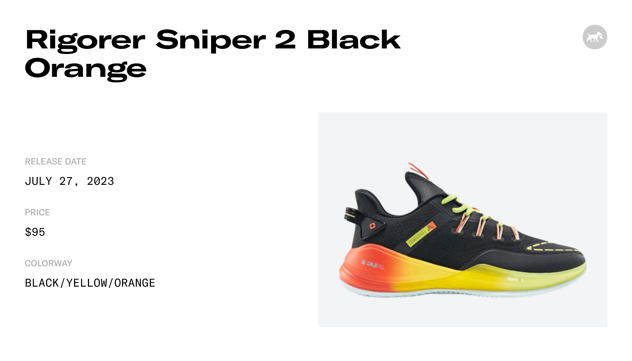 Rigorer Sniper 2 Black Orange - Z122360161-3 Raffles & Where to Buy