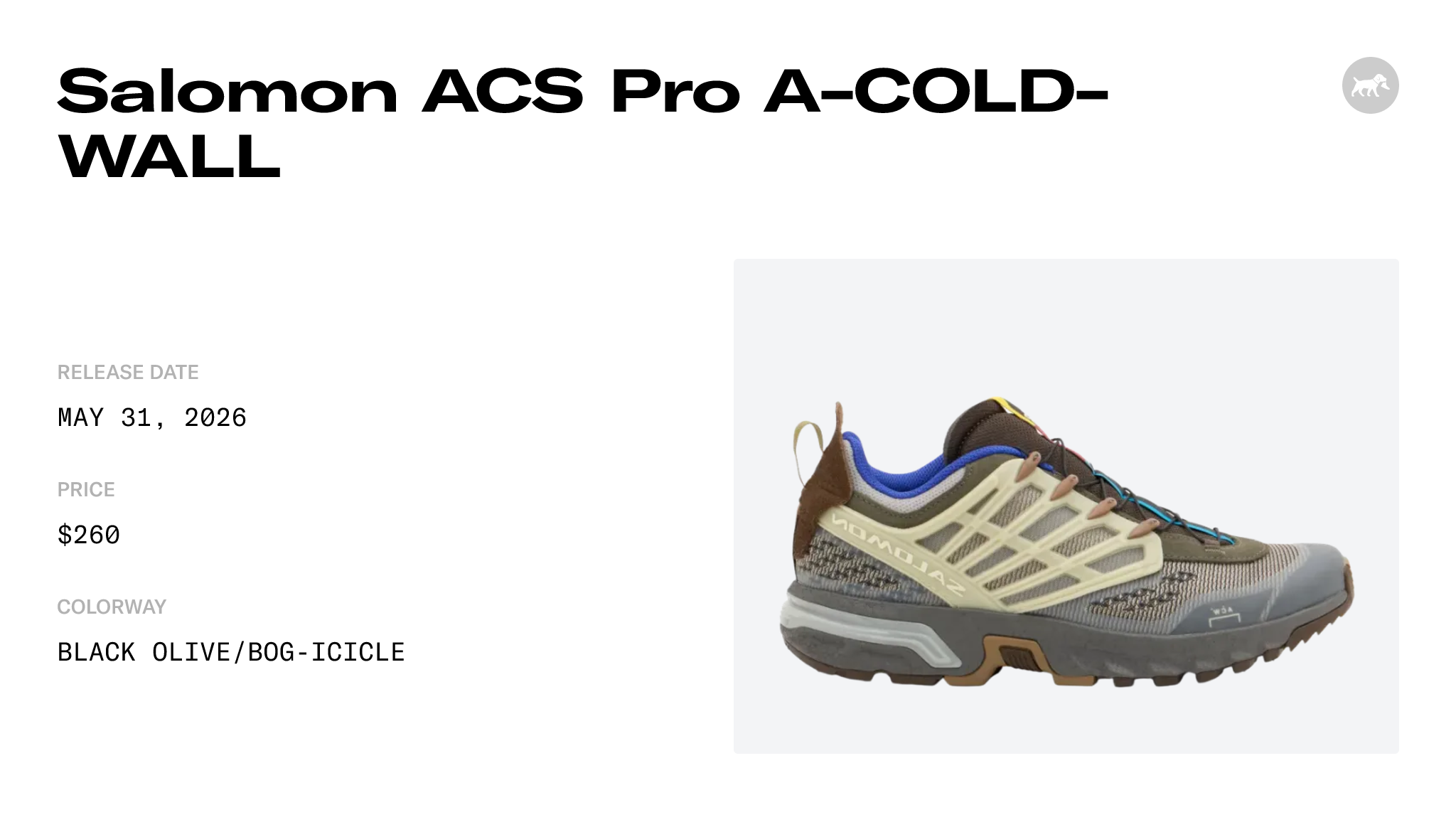 Salomon ACS Pro A-COLD-WALL - LD0178800 Raffles & Where to Buy
