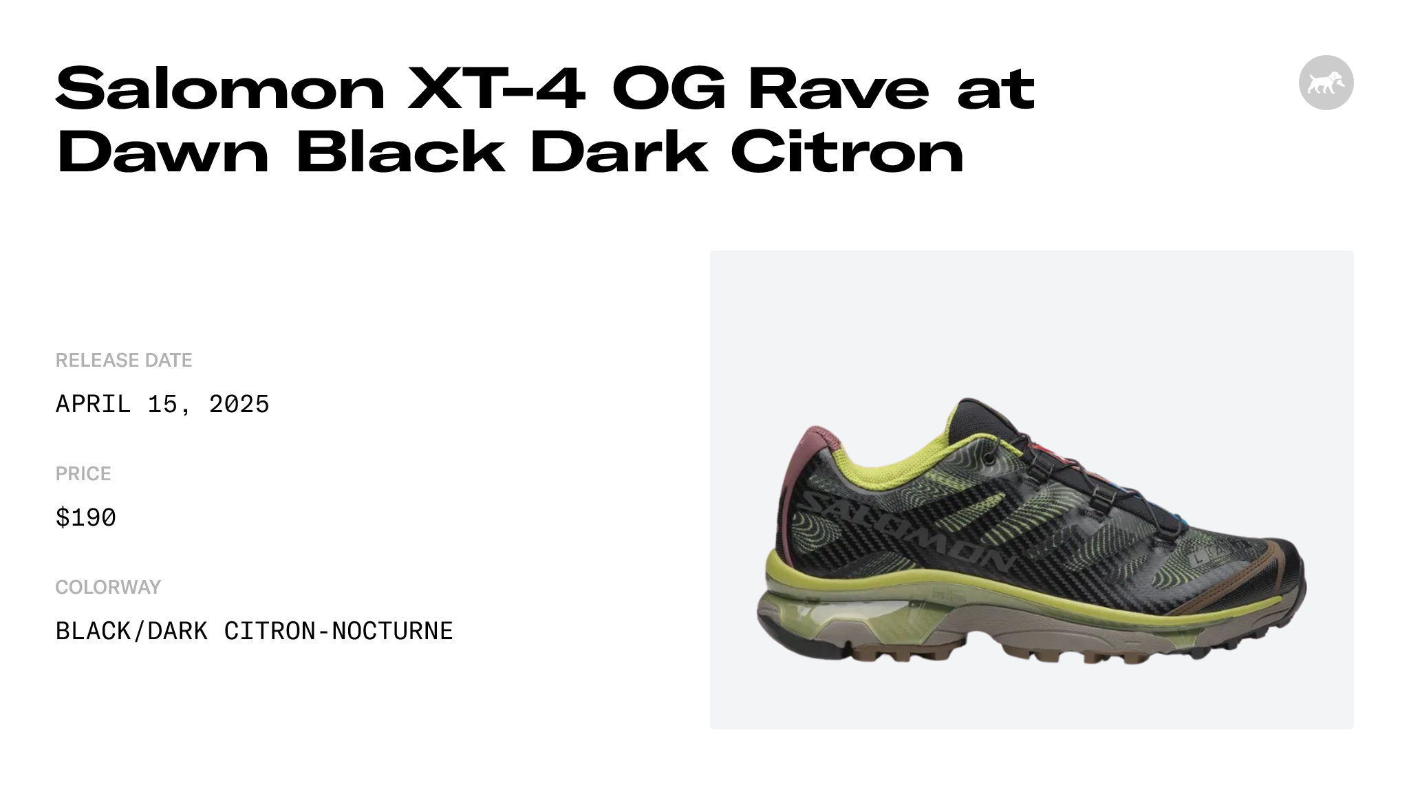 Salomon XT-4 OG Rave at Dawn Black Dark Citron - L47747300