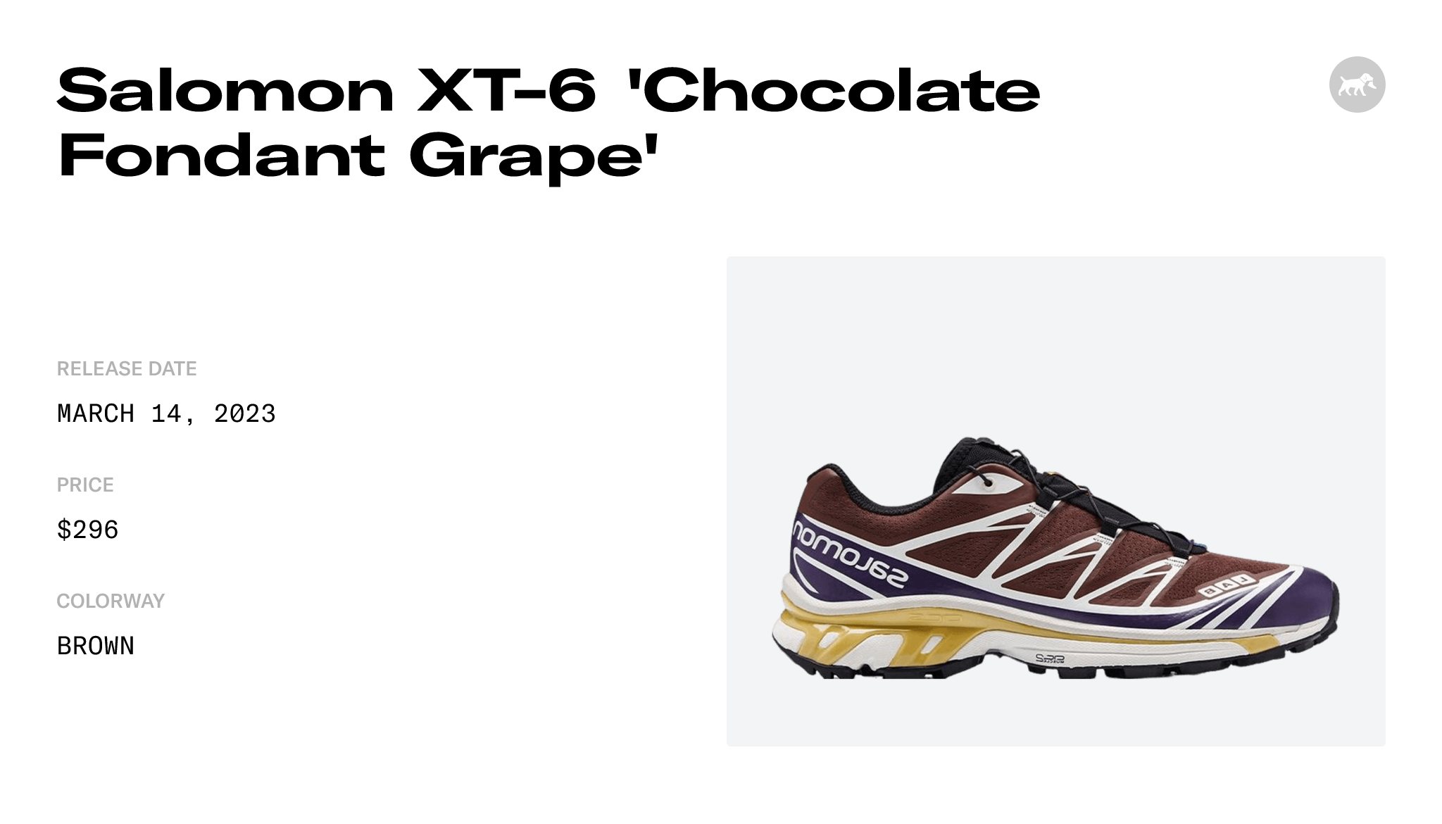 Salomon XT-6 'Chocolate Fondant Grape' - L41454700
