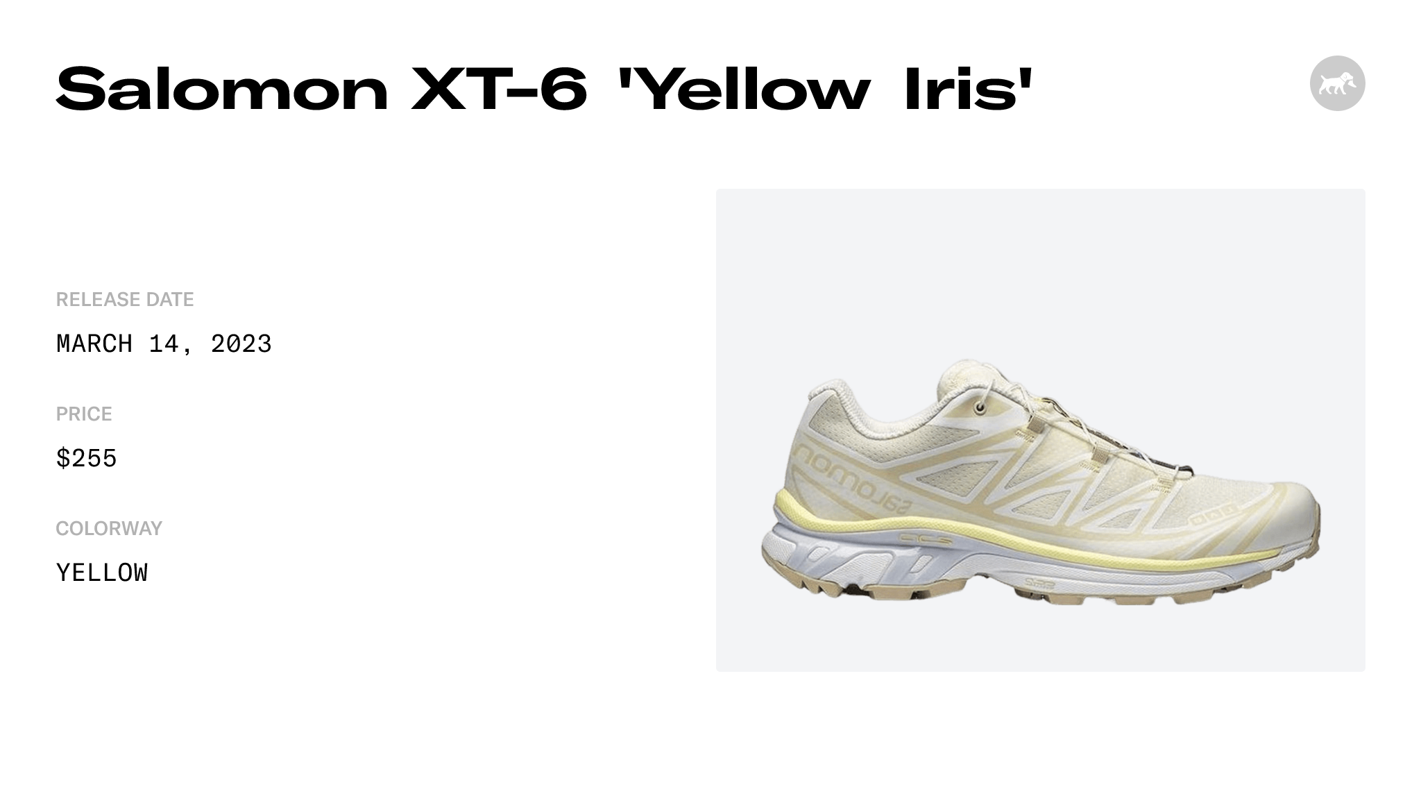 Salomon XT-6 'Yellow Iris' - L41751800 Raffles & Where to Buy