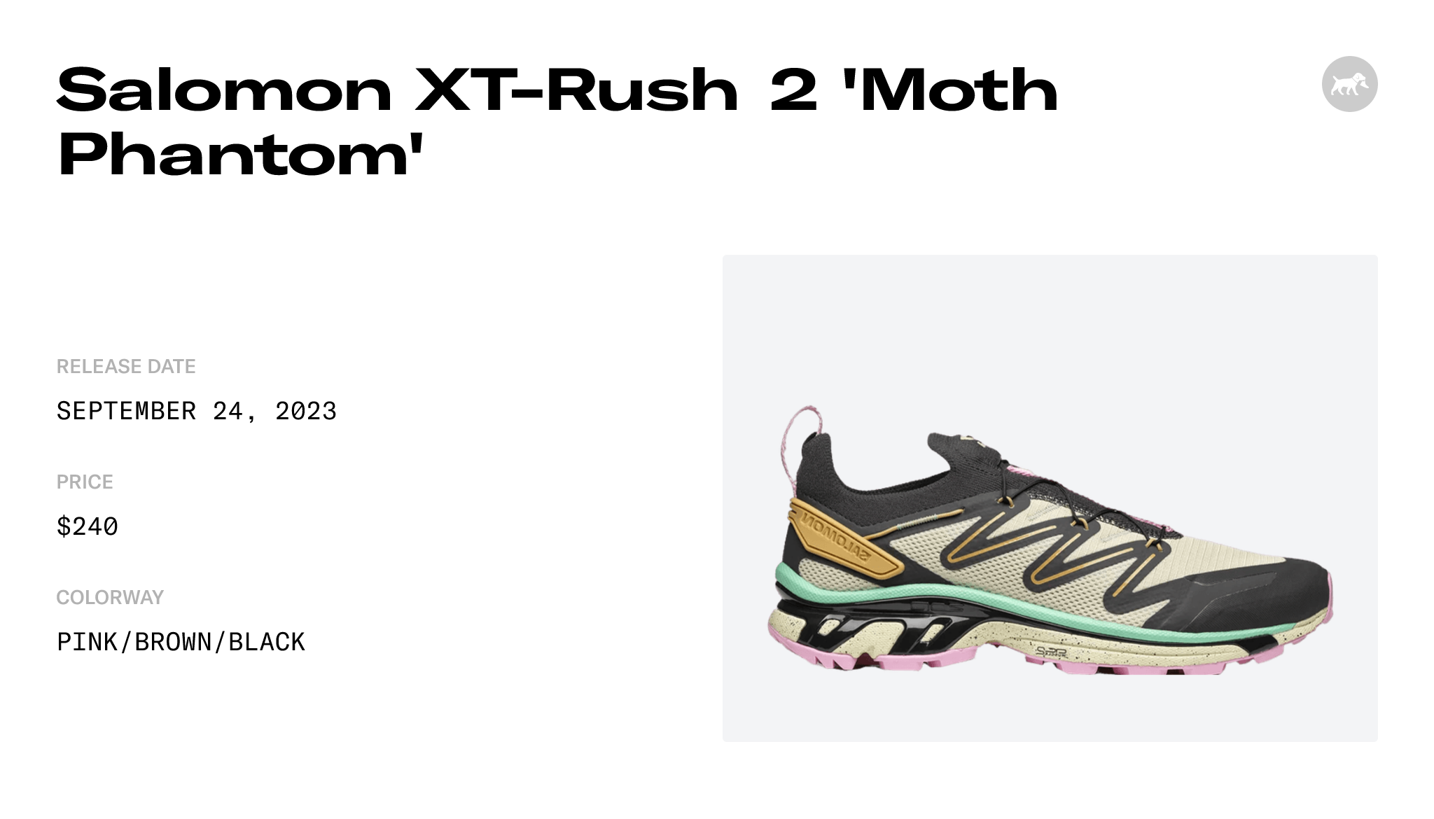 Salomon XT-Rush 2 'Moth Phantom' - L47137700 Raffles & Where to Buy