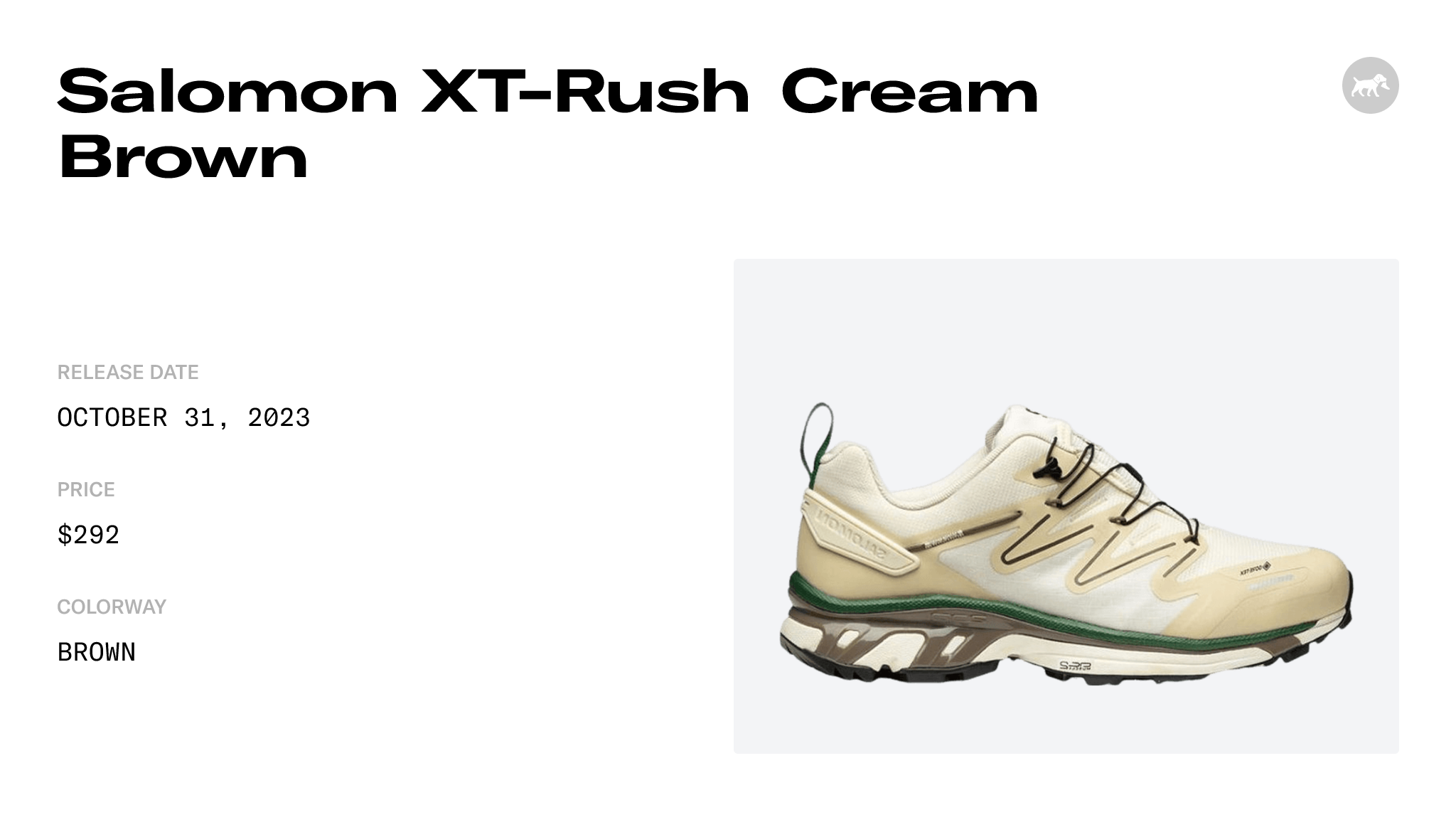 Salomon XT-Rush Cream Brown - L47285200 Raffles & Where to Buy