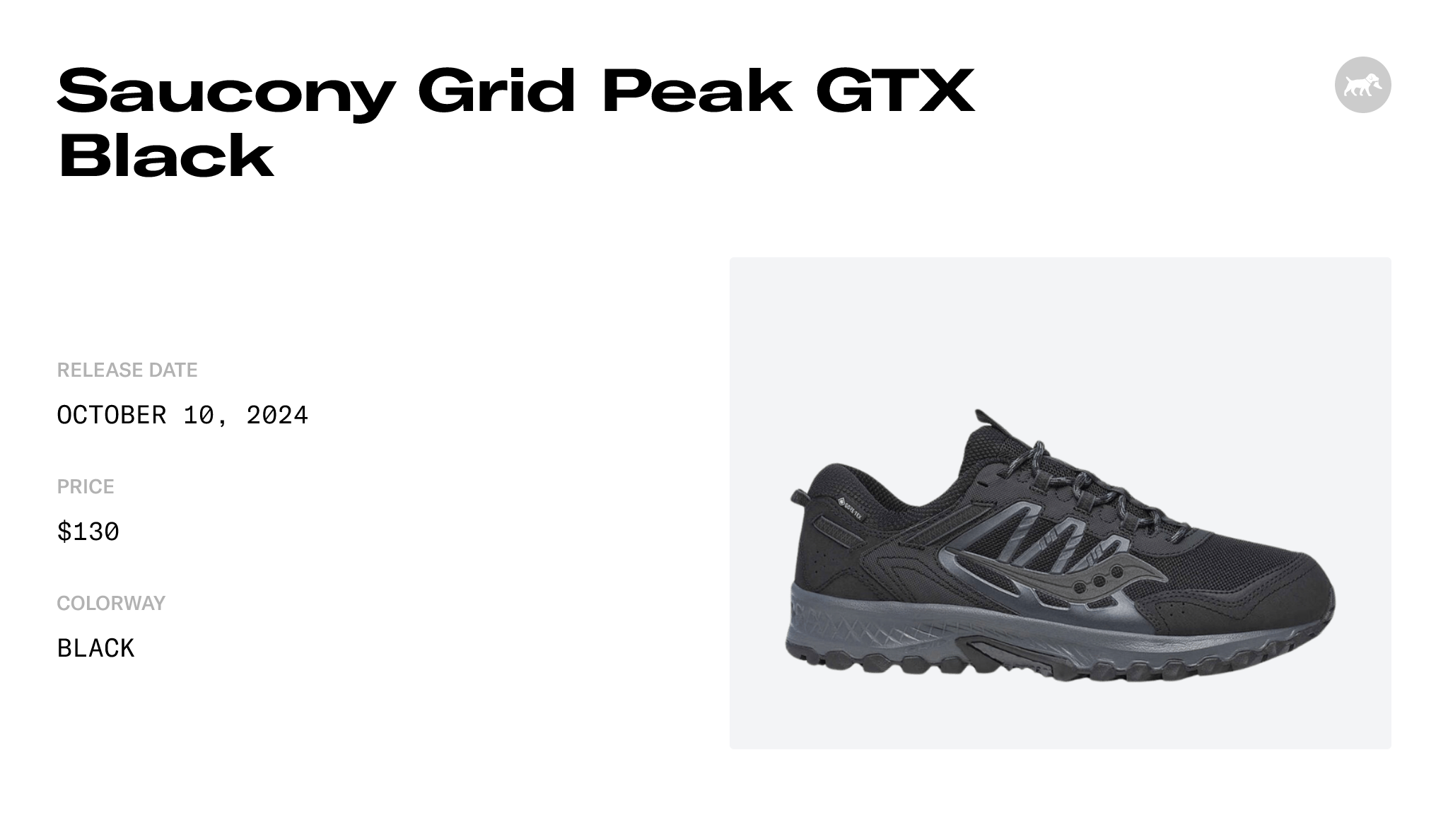 Saucony Grid Peak GTX Black - S70849-1 Raffles & Where to Buy