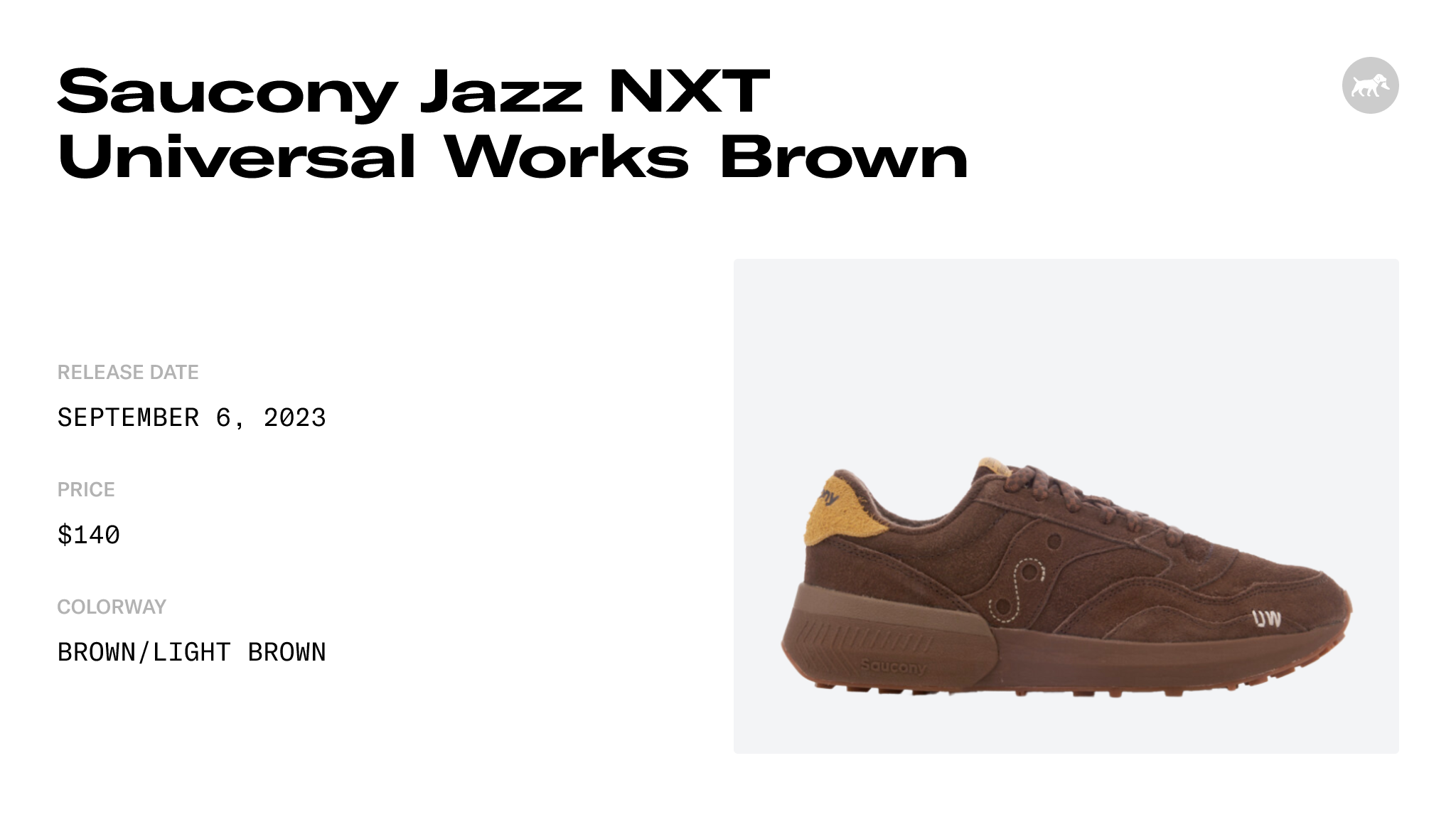 Saucony Jazz NXT Universal Works Brown - S70824-1 Raffles & Where to Buy