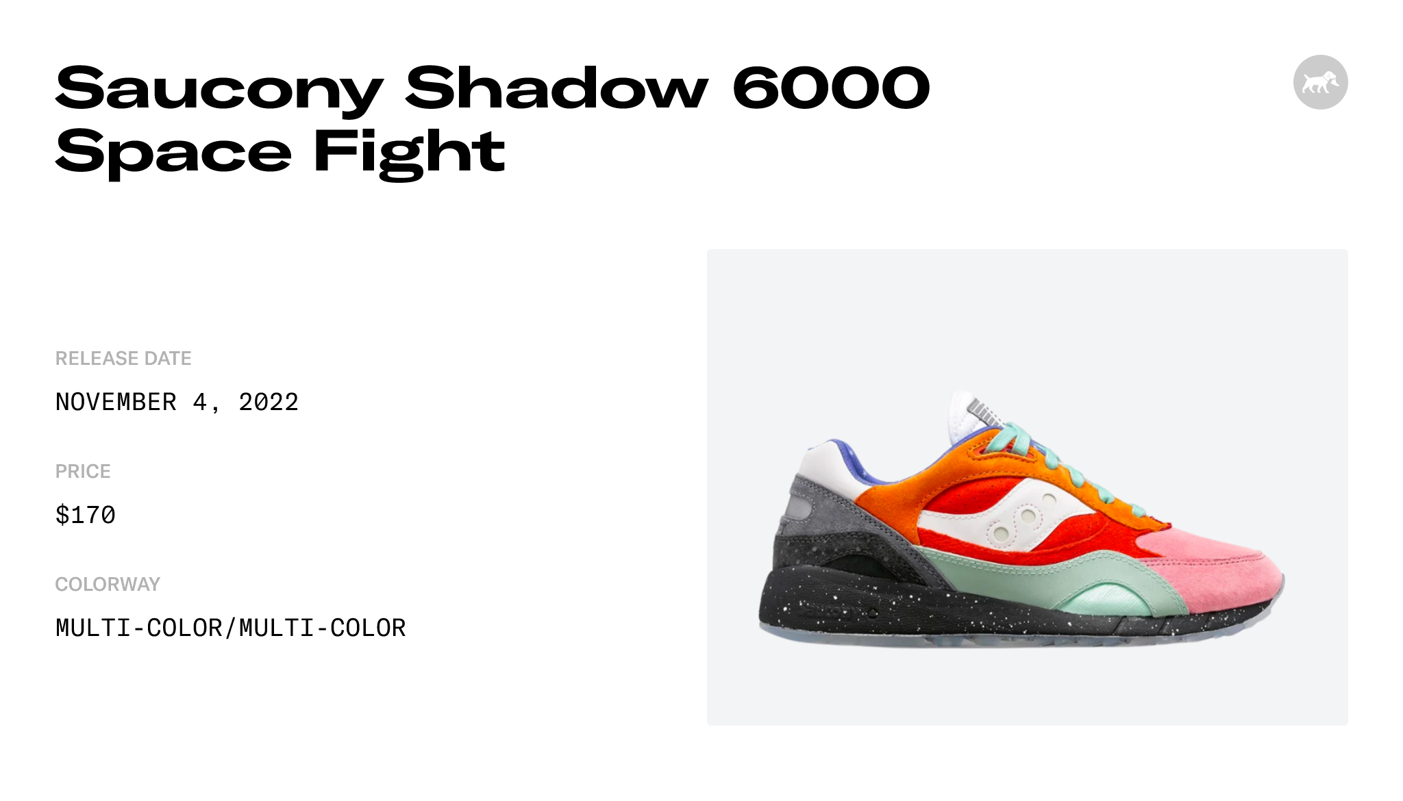 Saucony Shadow 6000 Space Fight - S70703-1 Raffles & Where to Buy