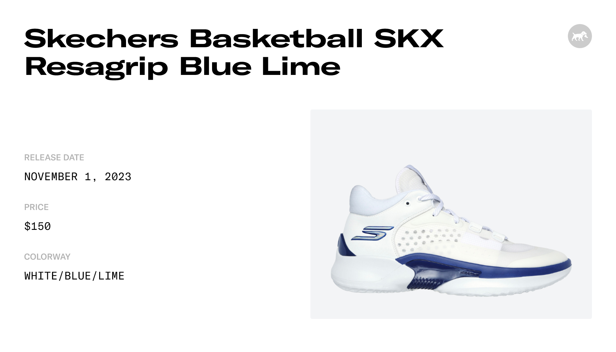 Skechers Basketball SKX Resagrip Blue Lime - 253005-WTBL