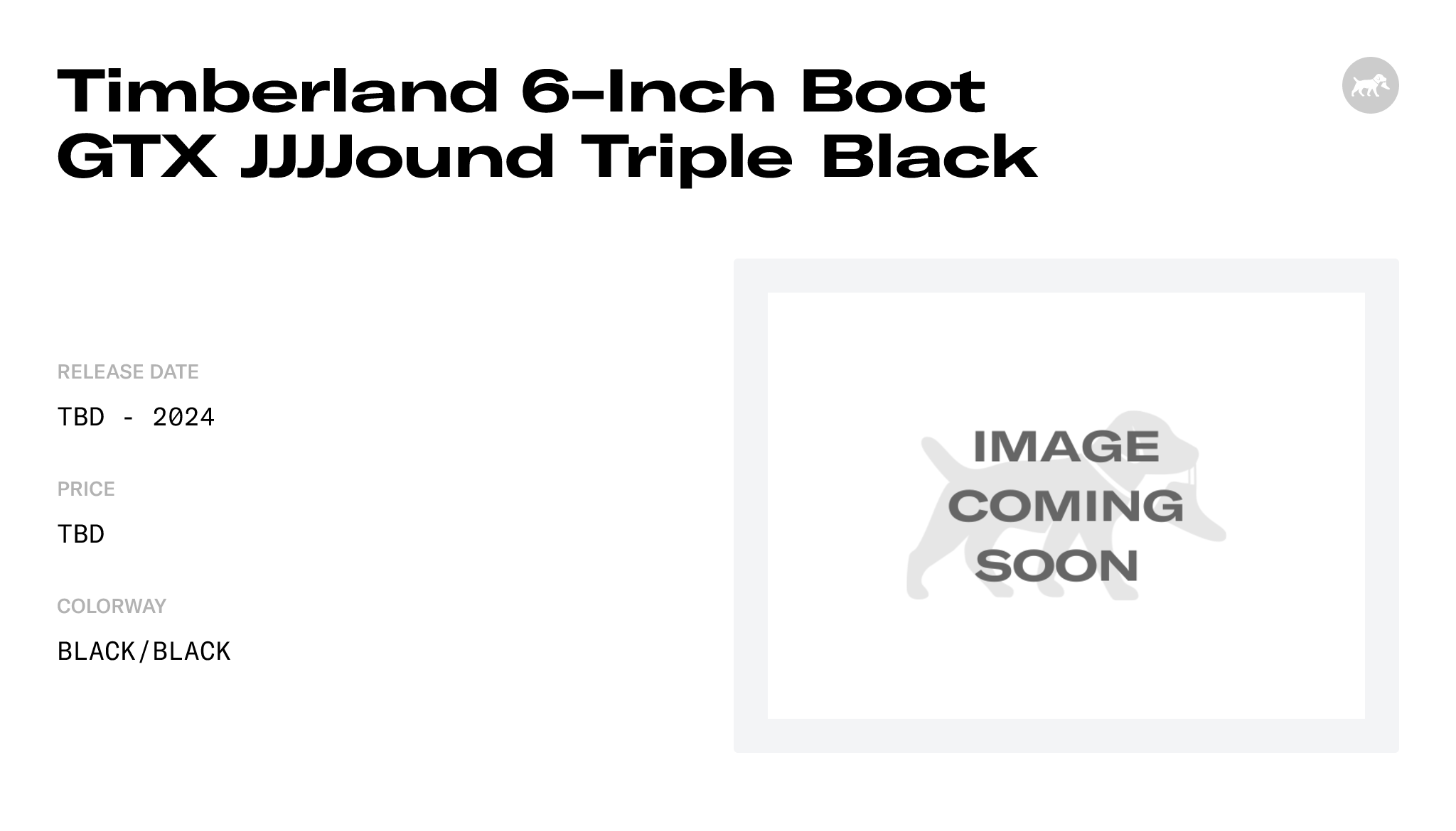 Timberland 6-Inch Boot GTX JJJJound Triple Black Release Info