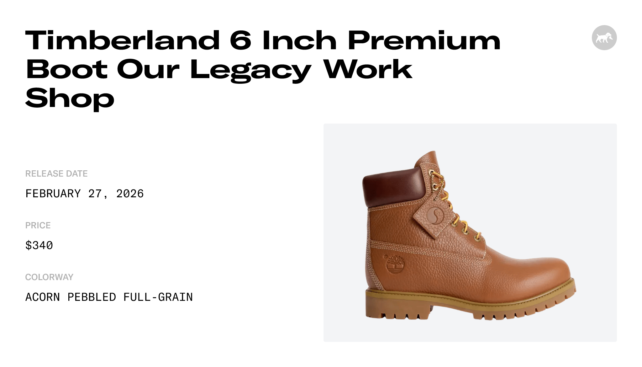 Timberland 6 Inch Premium Boot Our Legacy Work Shop - TB0A5T46EM4