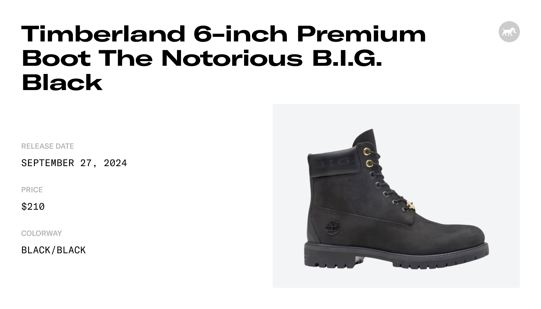 Timberland 6-inch Premium Boot The Notorious B.I.G. Black
