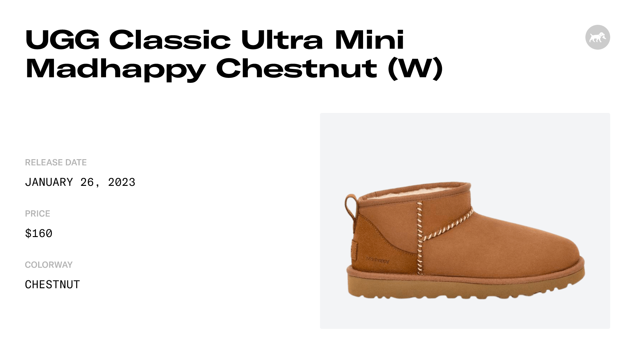 UGG Classic Ultra Mini Madhappy Chestnut (W) - 9U003J168-CHT