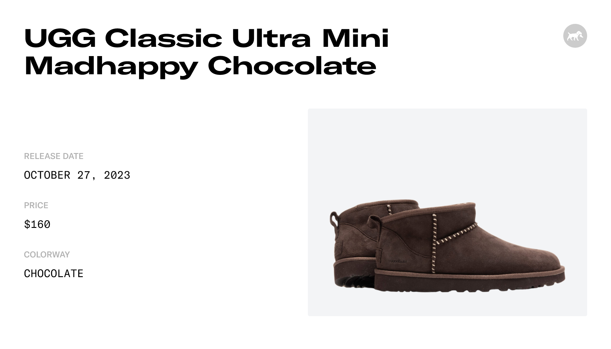 UGG Classic Ultra Mini Madhappy Chocolate - 9U003O239-CHO