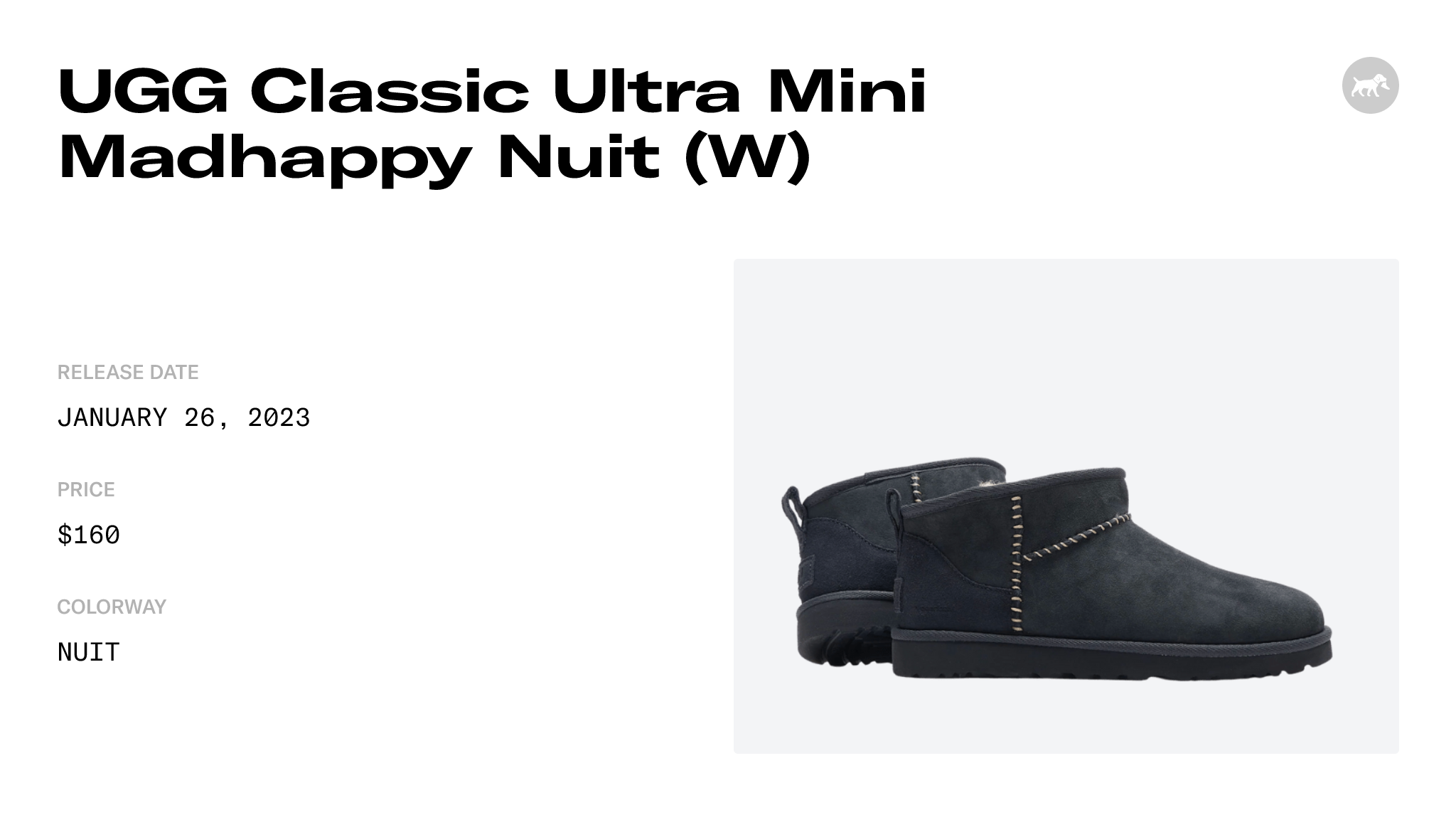 UGG Classic Ultra Mini Madhappy Nuit (W) - 9U003J168-NUI