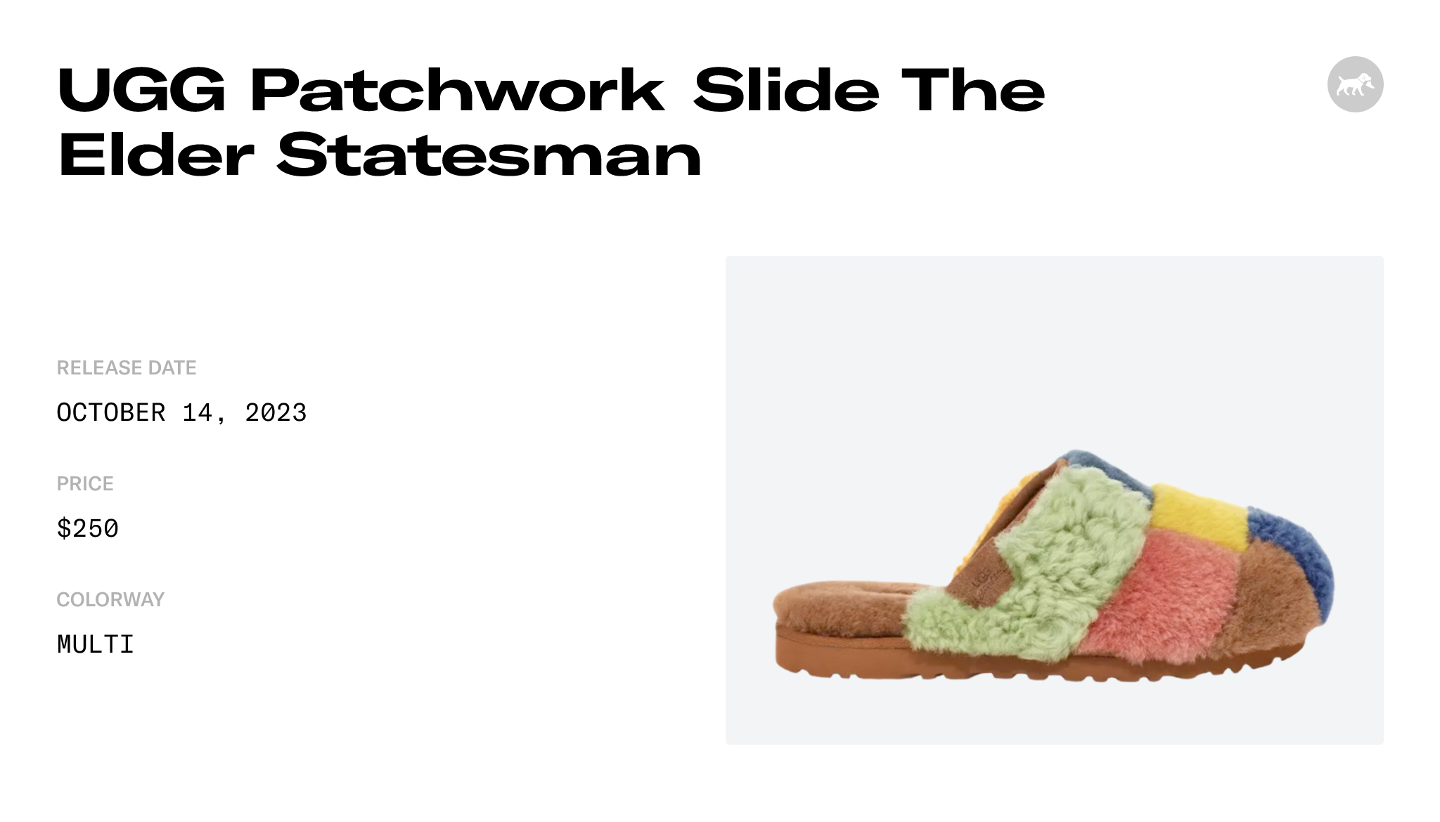 UGG Patchwork Slide The Elder Statesman - 1155930-MULT