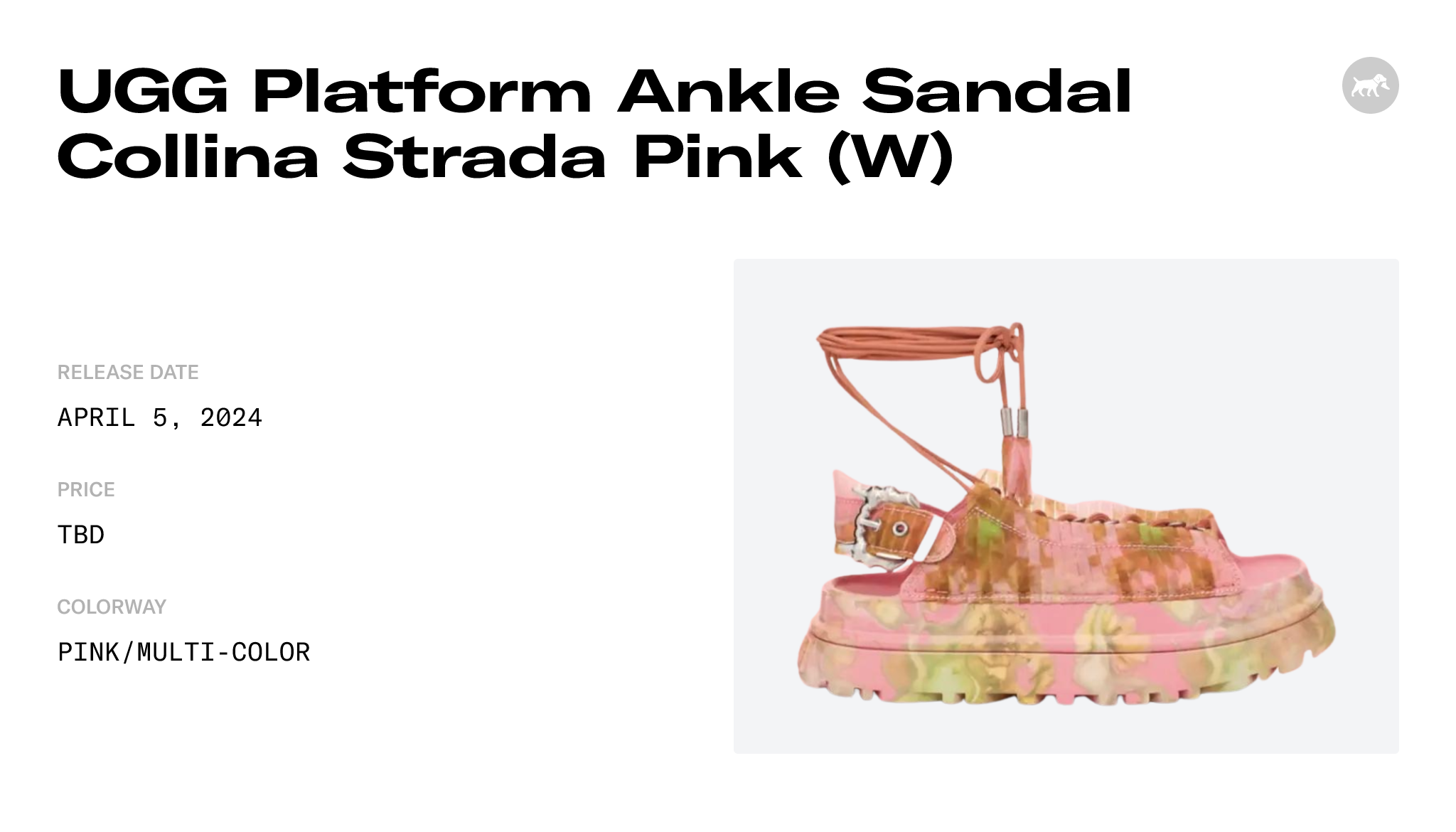 UGG Platform Ankle Sandal Collina Strada Pink (W)