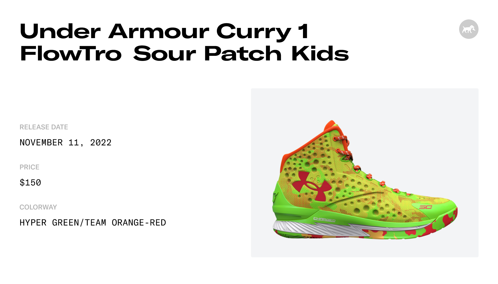 Under Armour Curry 1 FlowTro Sour Patch Kids Raffles & Where to Buy