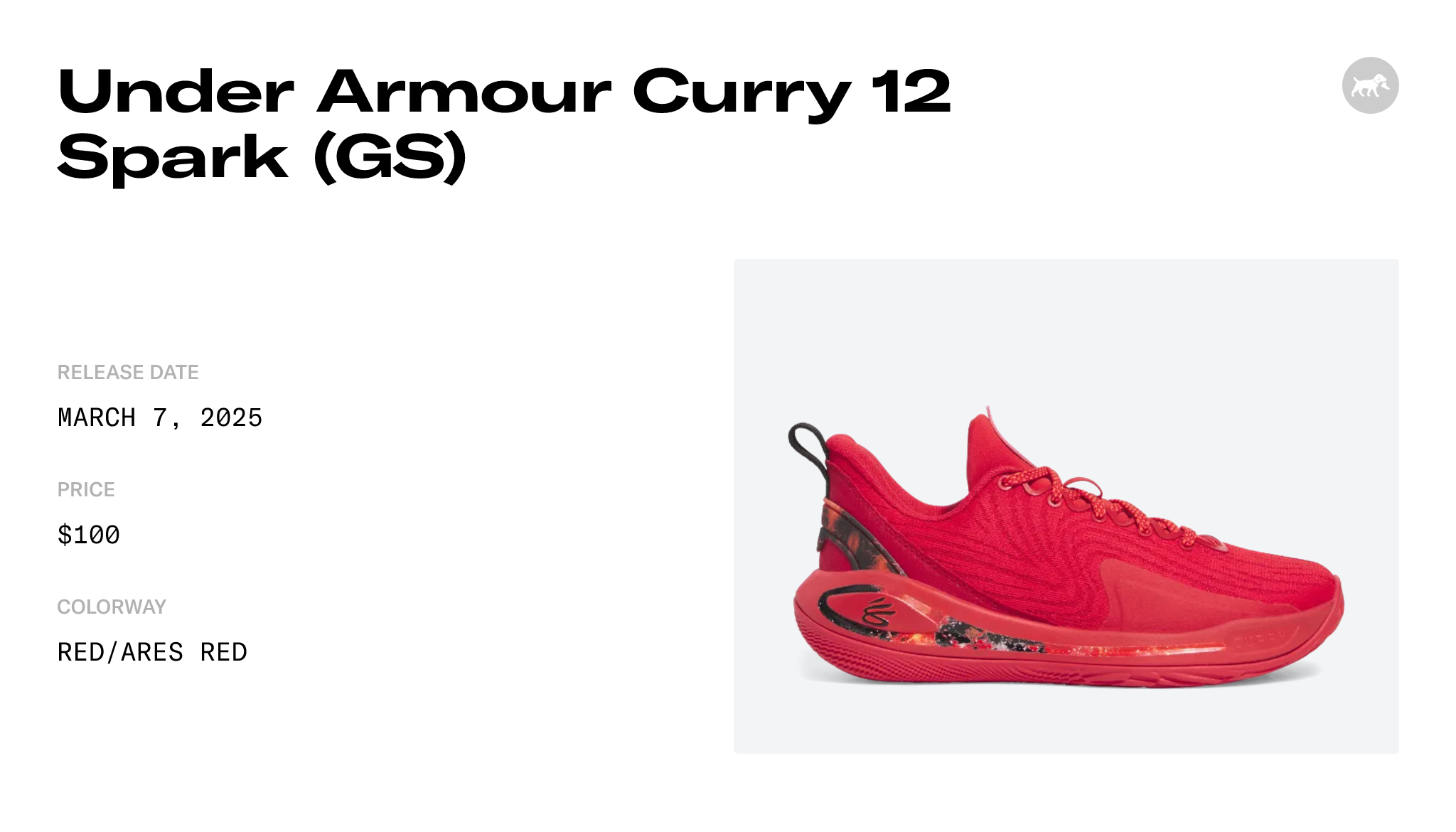 Under Armour Curry 12 Spark (GS) - 6004934-600 Raffles & Where to Buy