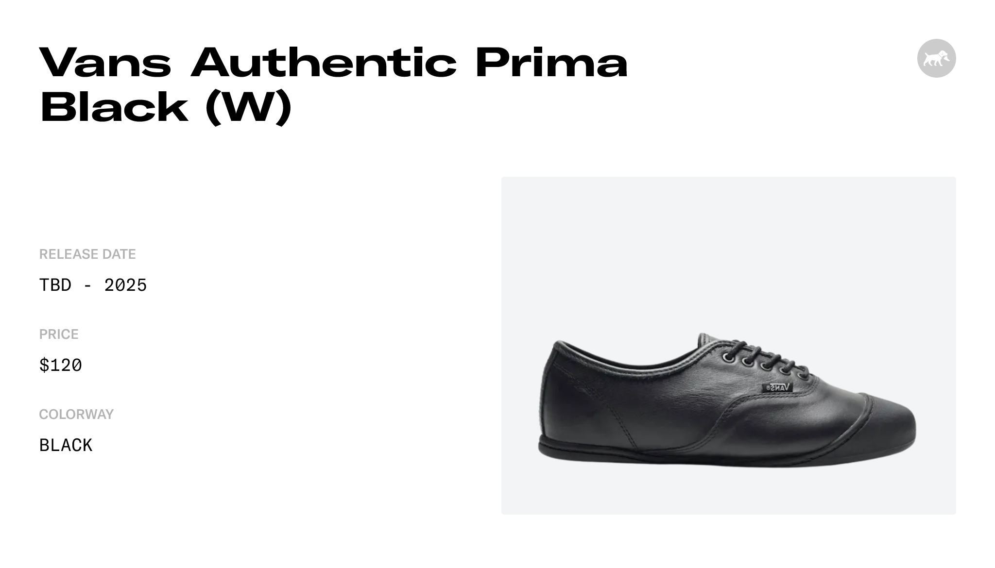 Vans Authentic Prima Black (W) - VN000DAXH1W Release Info