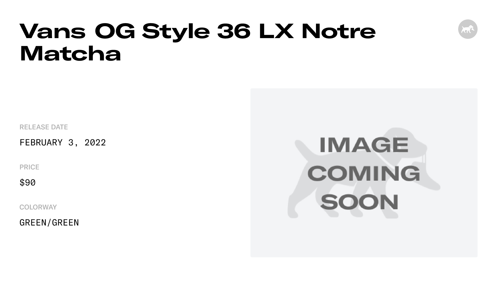 Vans OG Style 36 LX Notre Matcha Raffles & Where to Buy