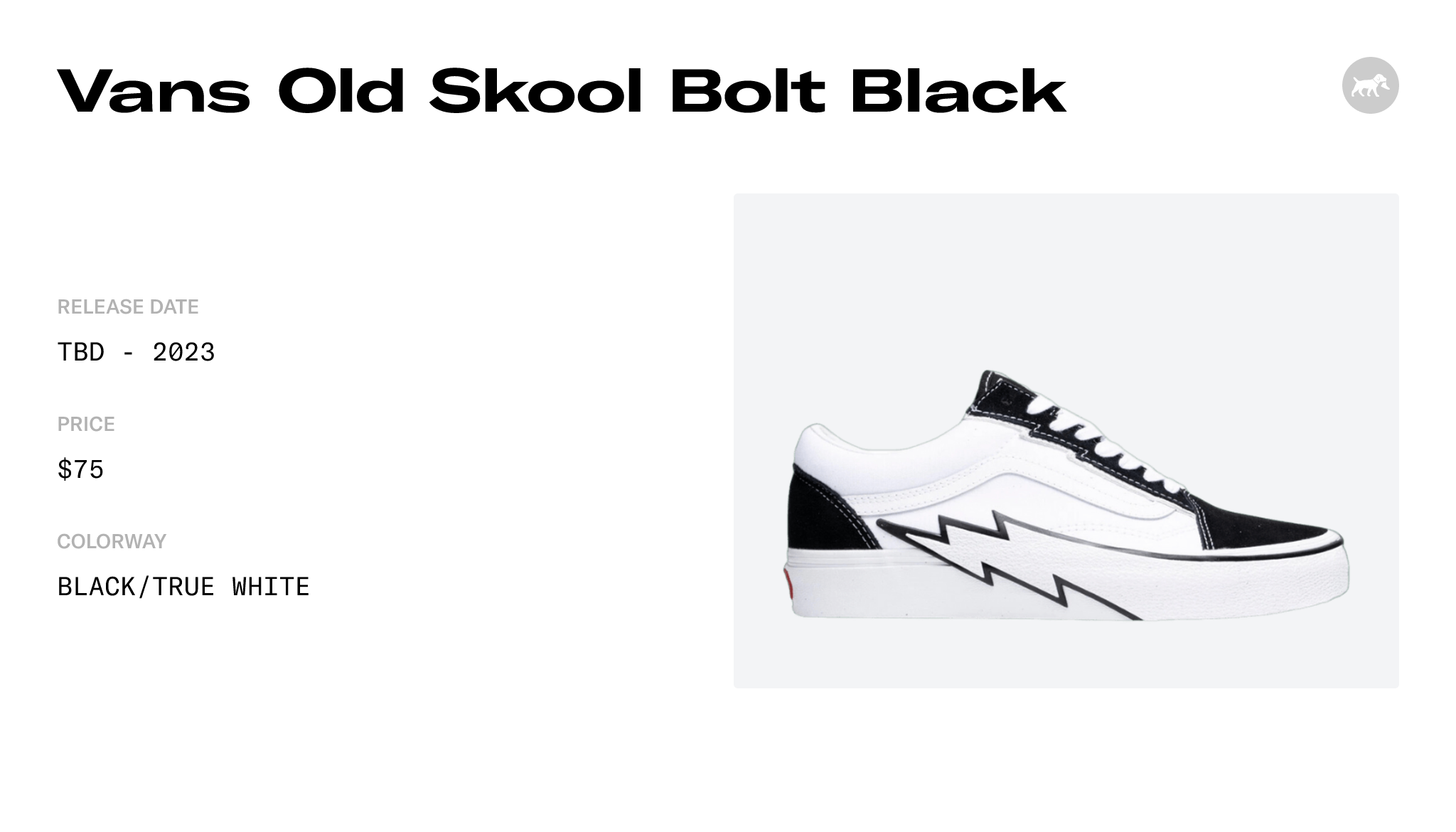 Vans Old Skool Bolt Black - VN0009Q5BMW1 Release Info