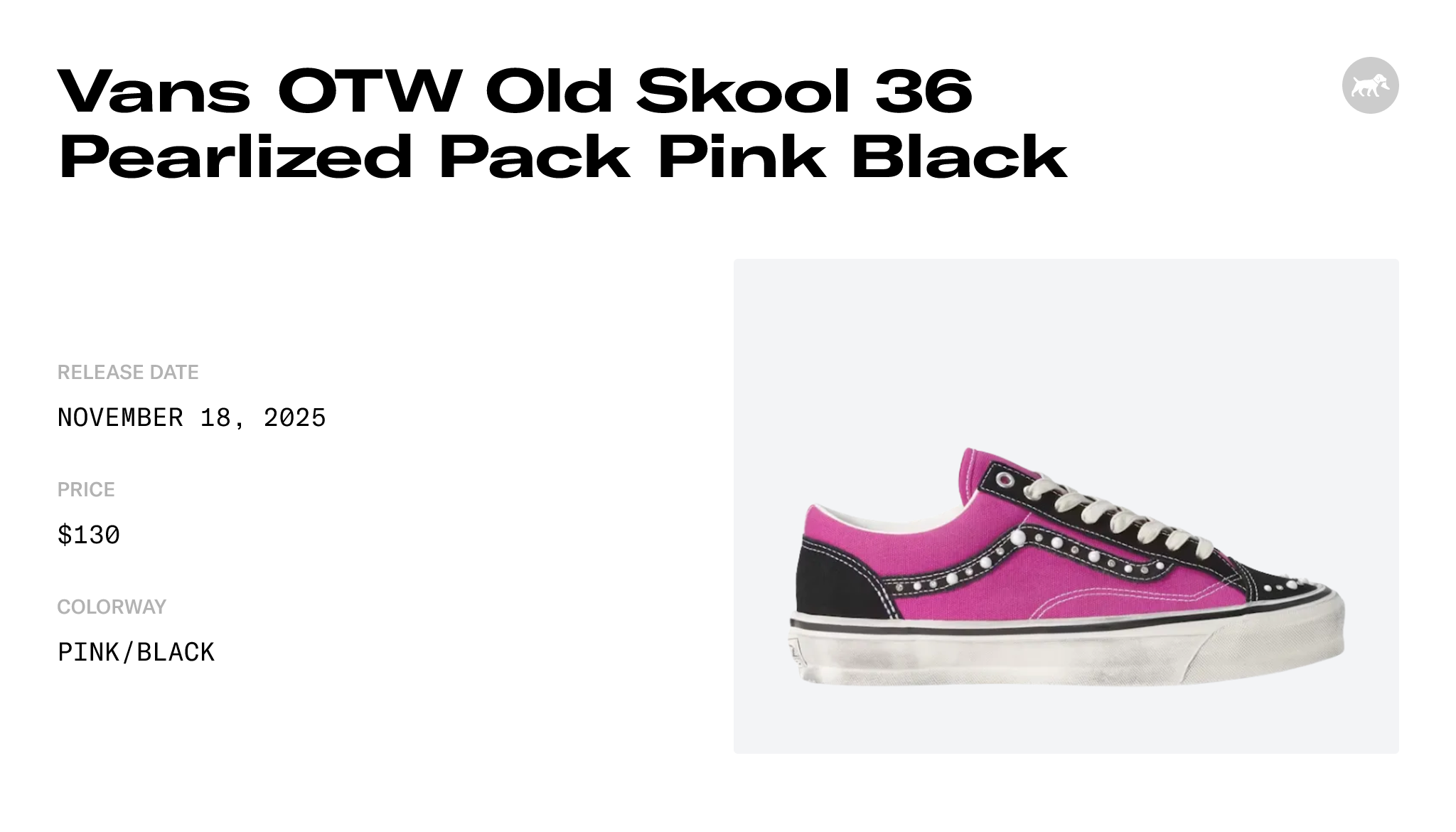 Vans OTW Old Skool 36 Pearlized Pack Pink Black - VN000E8VHLE