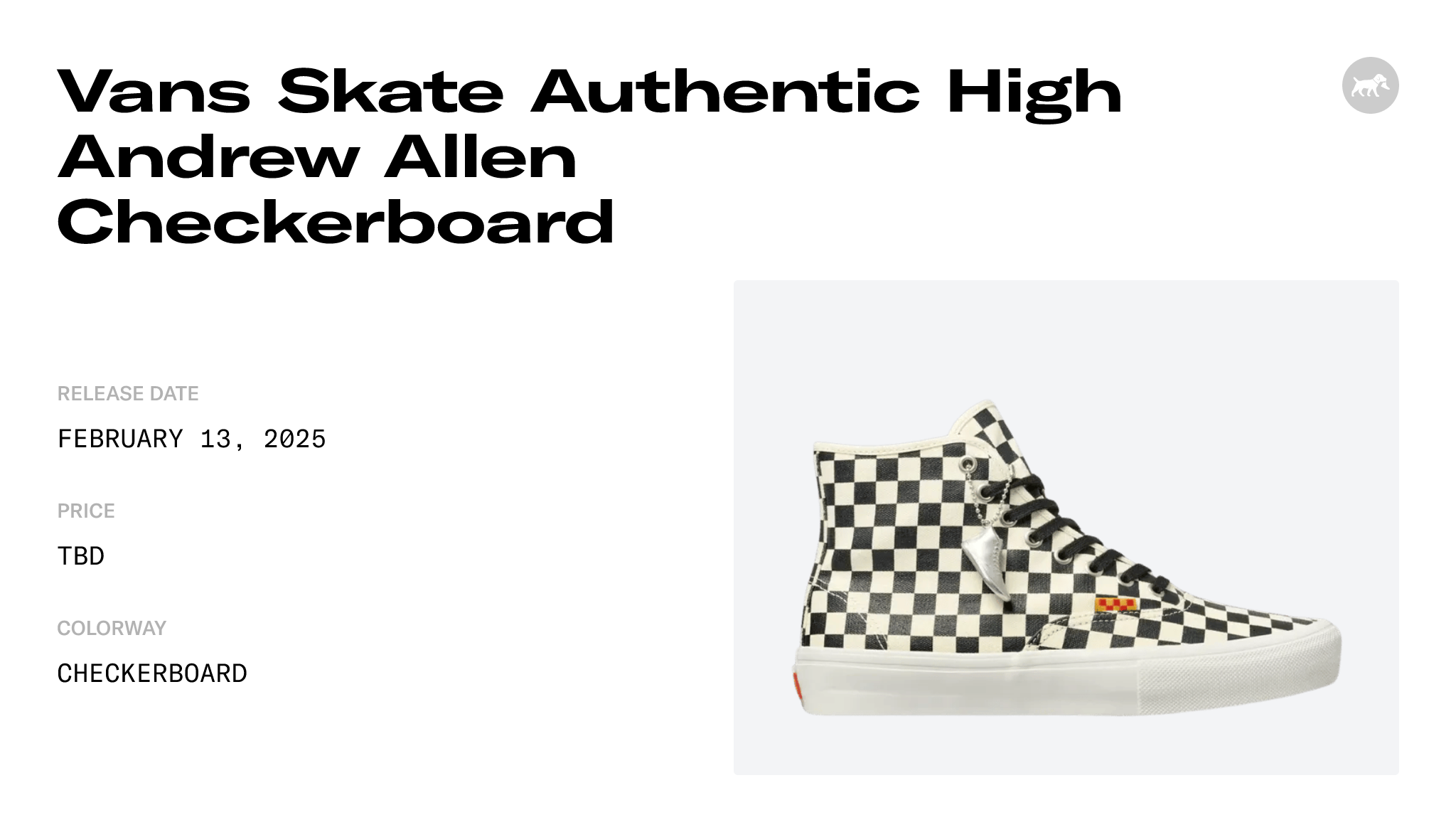 Vans Skate Authentic High Andrew Allen Checkerboard - VN000D90CKK