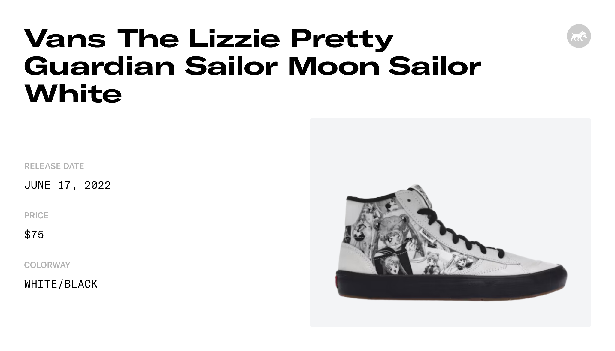 Vans The Lizzie Pretty Guardian Sailor Moon Sailor White - VN0A4BX1YB2