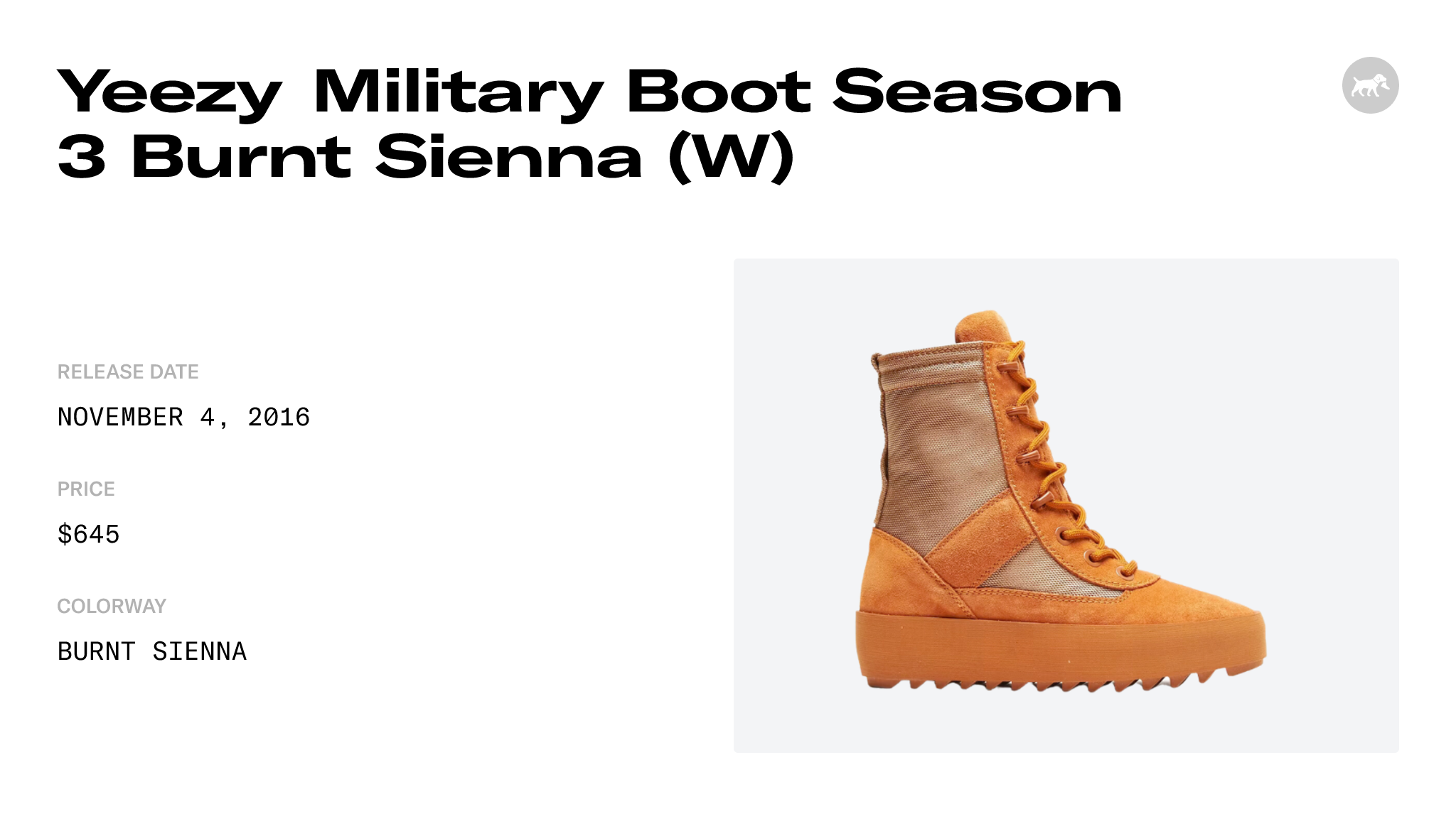 Yeezy Military Boot Season 3 Burnt Sienna (W) - KW2581-BS